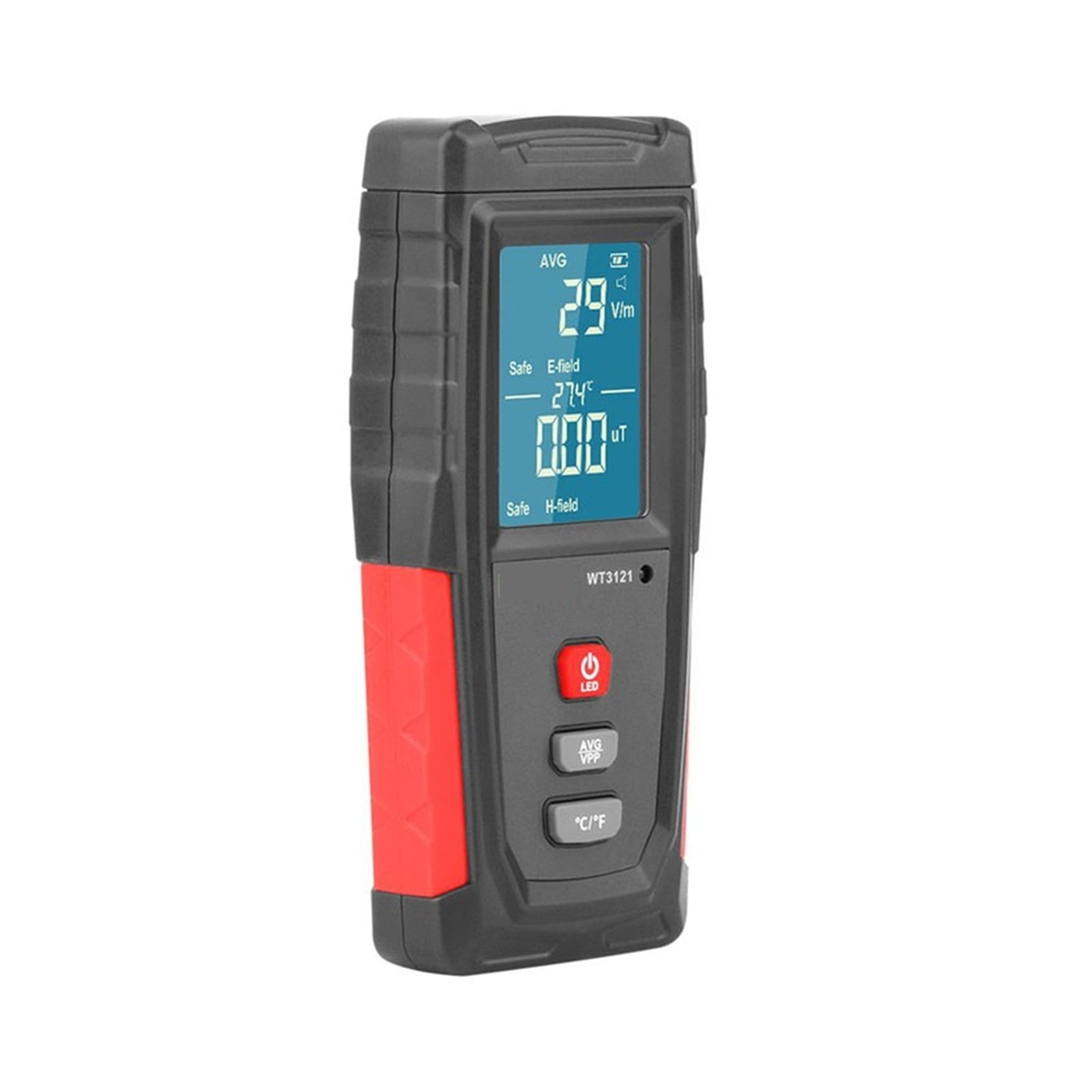 WT3121 Handheld Digital LCD EMF Meter Electric Magnetic Field Dosimeter ...