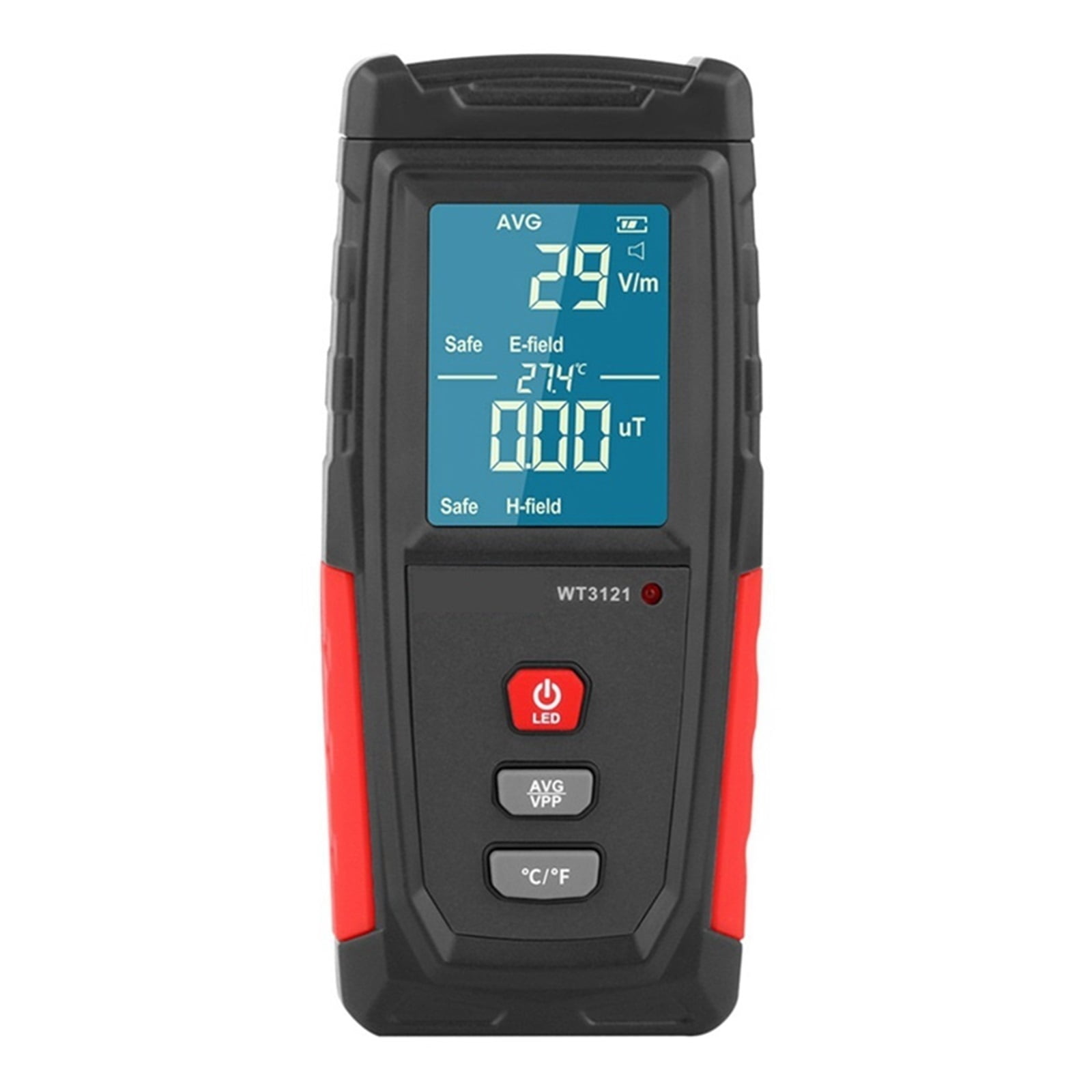 WT3121 Handheld Digital LCD EMF Meter Electric Magnetic Field Dosimeter ...