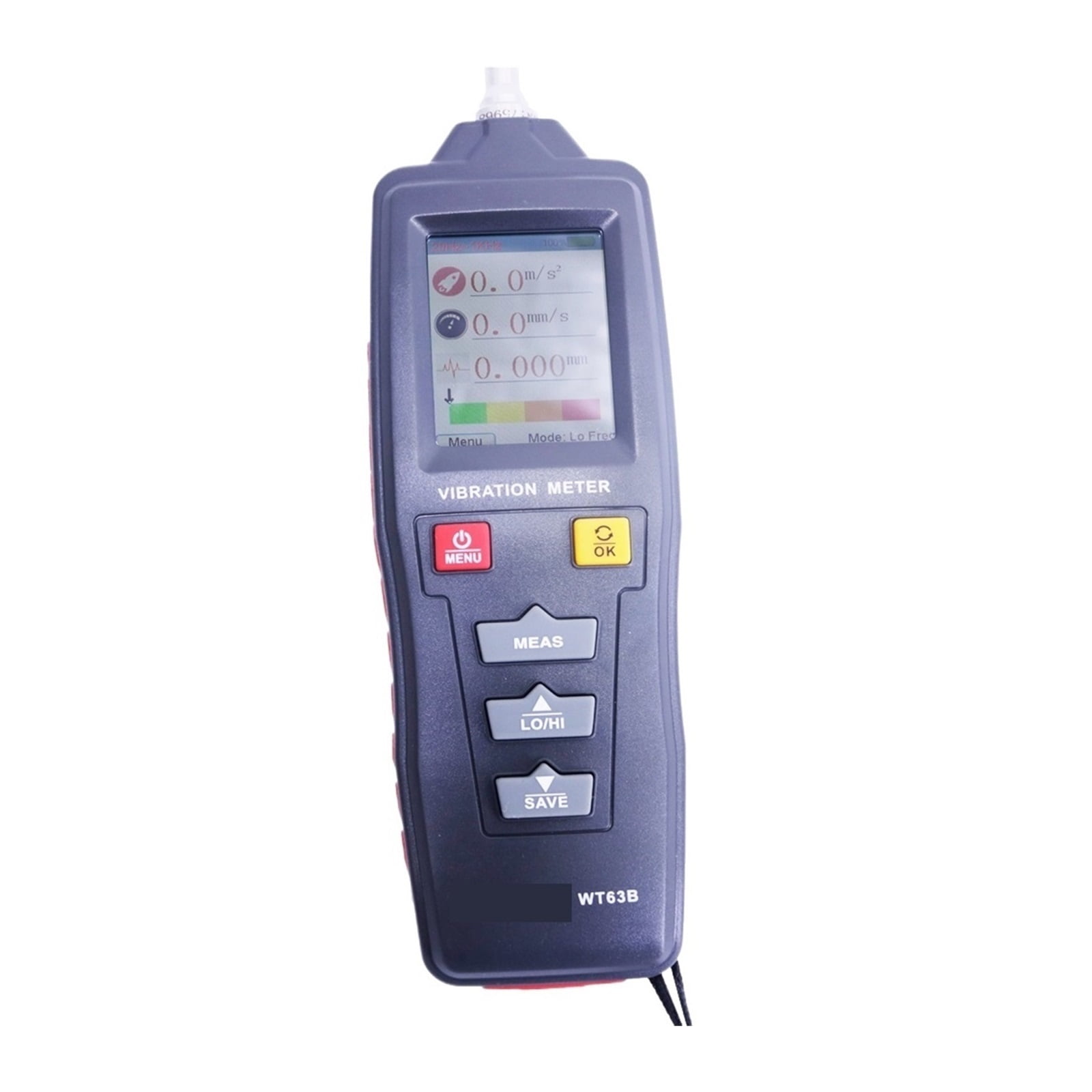 WT63B Digital Vibration Meter Vibration Tester Measuring Velocity Range ...