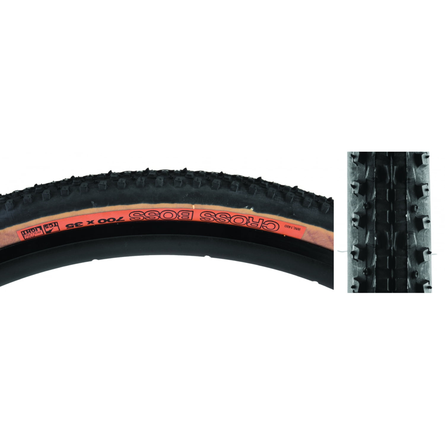 WTB Cross Boss Tire TCS Tubeless, Folding, Black/Tan, Light, Fast Rolling 700x35 - Walmart.com