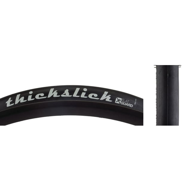 WTB ThickSlick 700x25 Road Tire - Clincher, Wire, Black, Flat Guard - Walmart.com