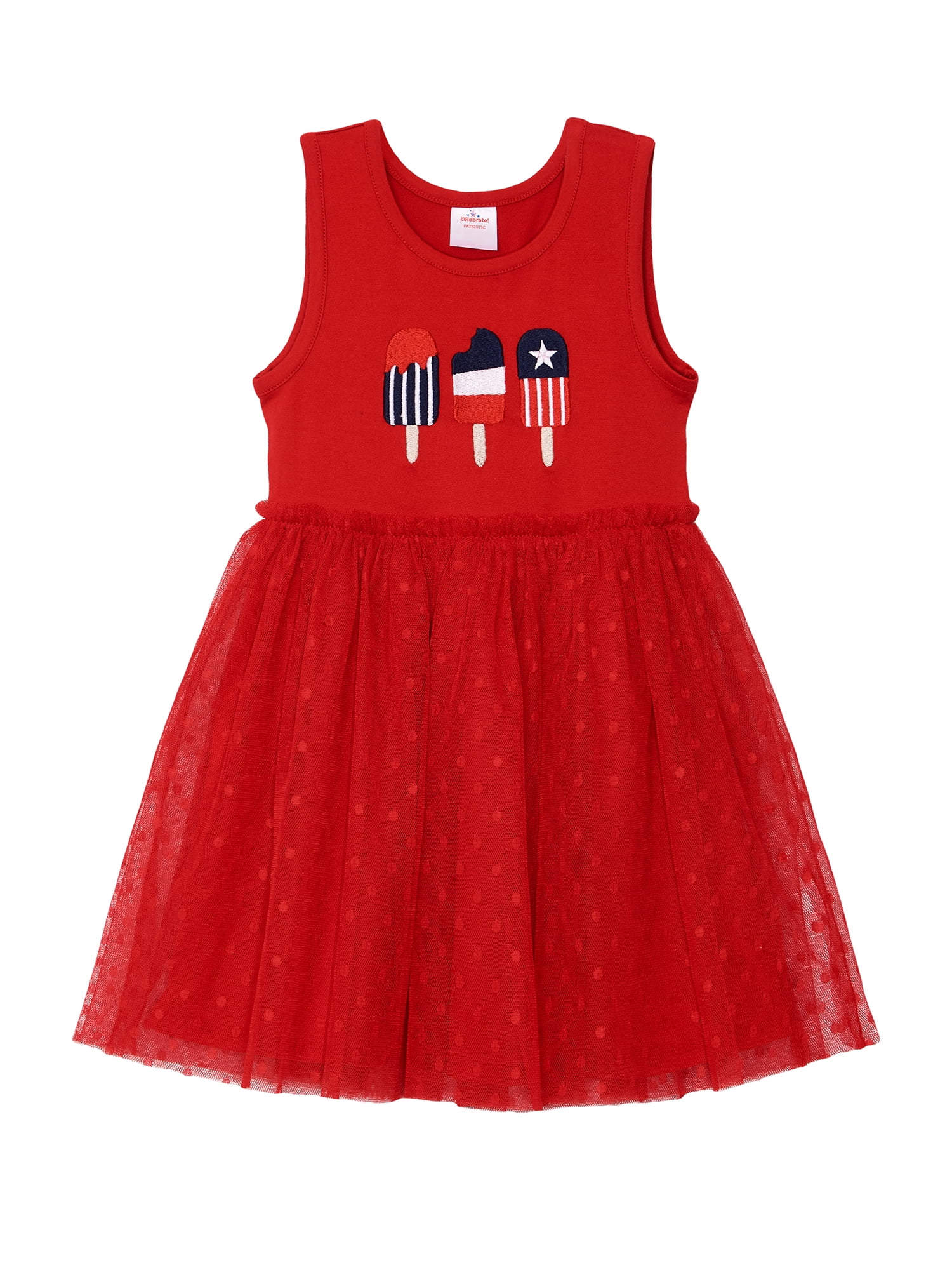 Way To Celebrate Toddler Girl Americana Tutu Dress Sizes 12M-5T Bright ...