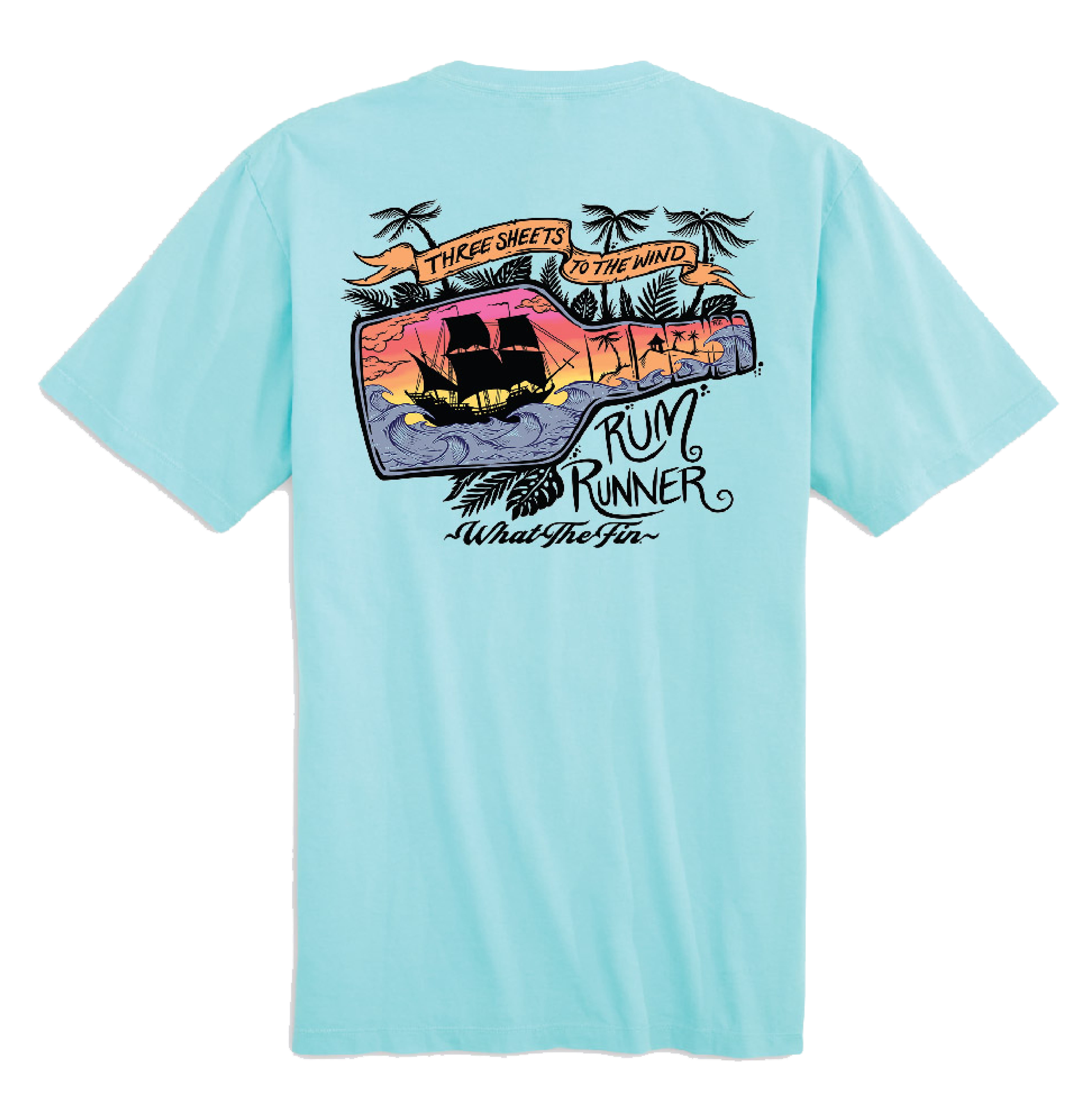 WTF - What The Fin? Short-Sleeve "Feels Good" Soft Cotton T-Shirt - Rum ...