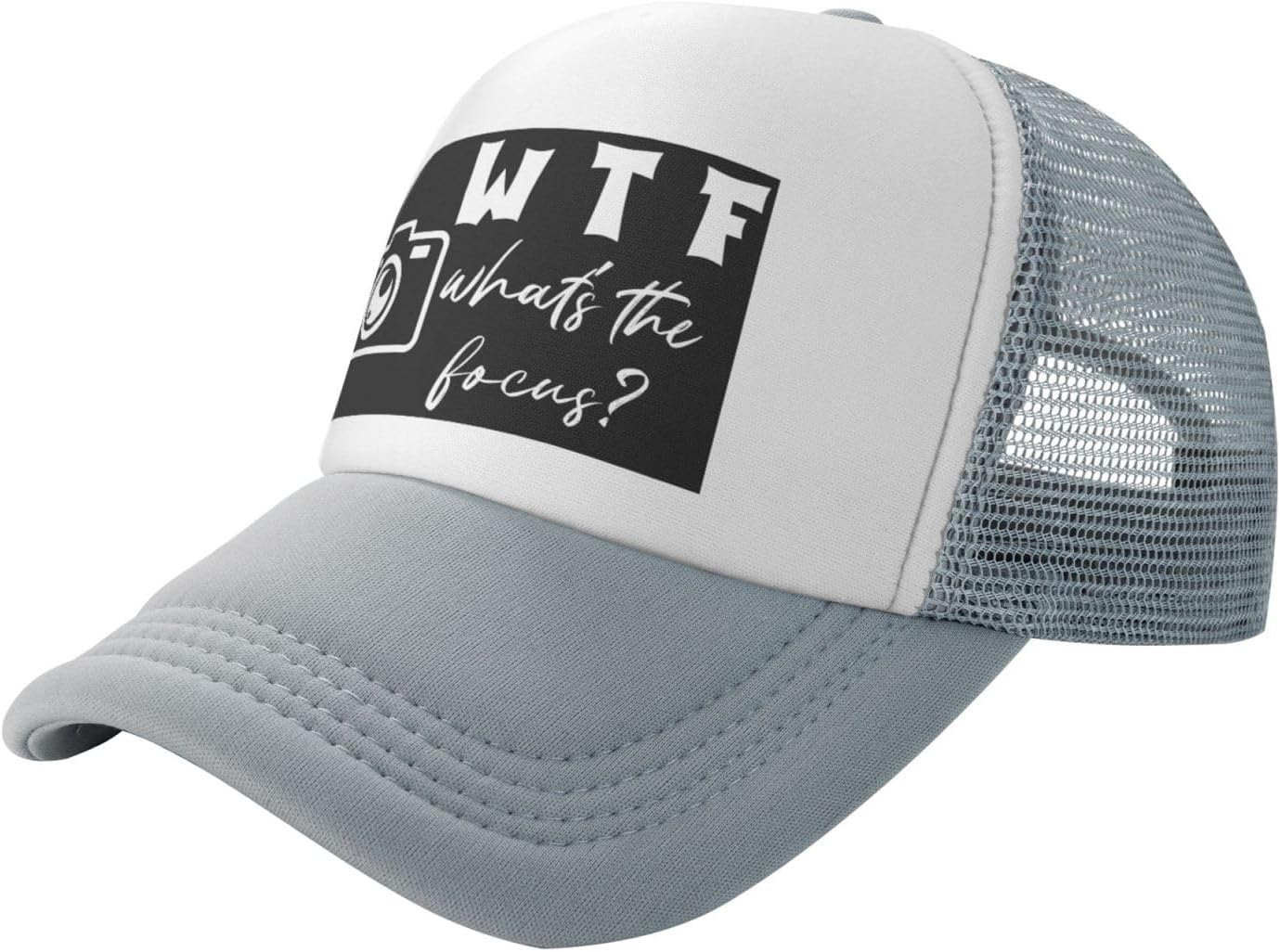 WTF What's The Focus Baseball Cap for Men Women Adjustable Mesh Trucker ...