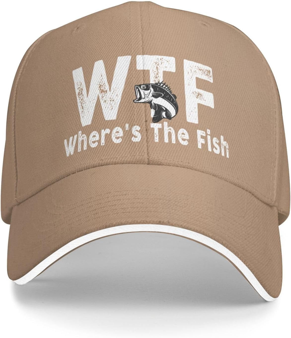 WTF Where's The Fish Hat Men Baseball Cap with Design Caps - Walmart.com