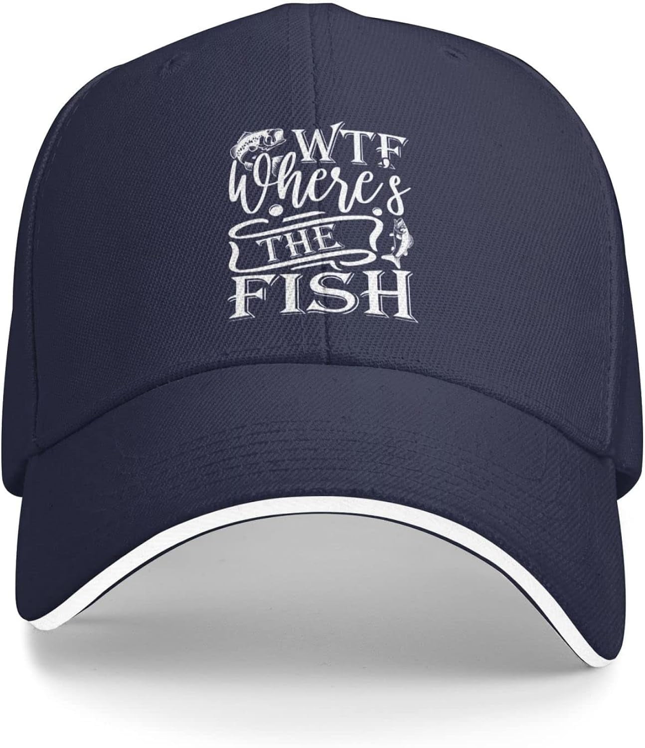 WTF Where's The Fish Hat Women Dad Hat Cute Hats - Walmart.com