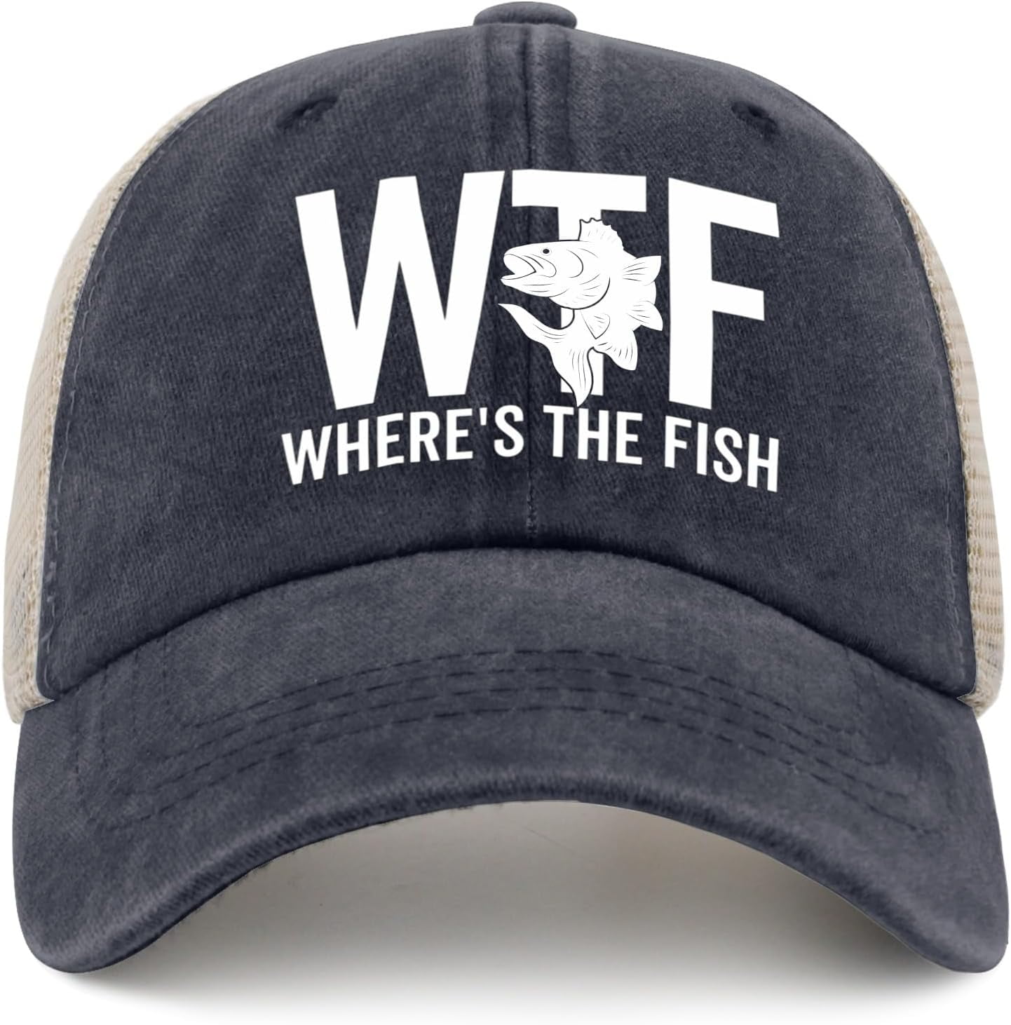 WTF Where's The Fish Hat for Women Dad Hats with Design Caps - Walmart.com
