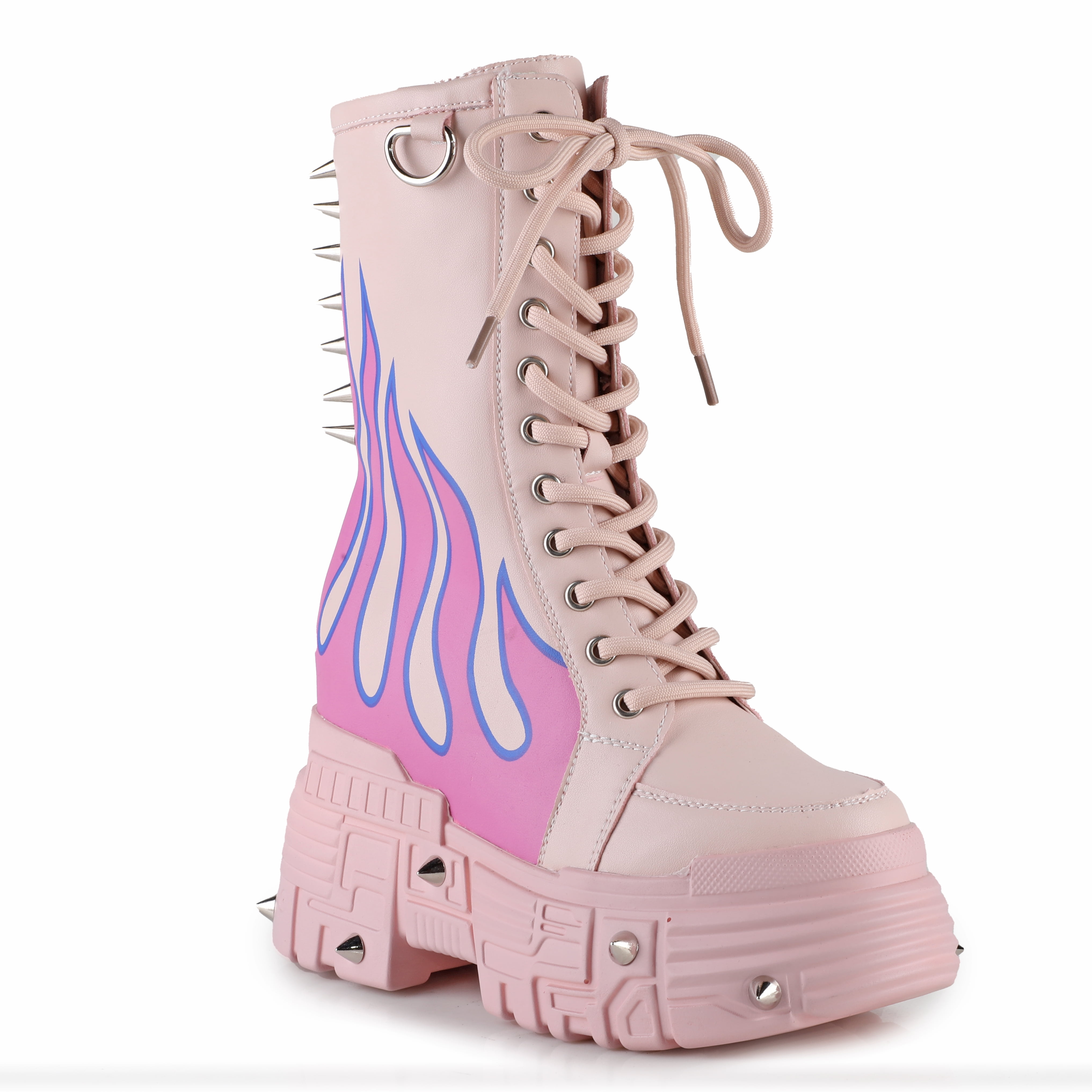WTF by Anthony Wang MTF Flame Fashion Boot in Pink - Walmart.com