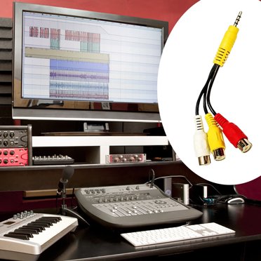 Triple RCA Cable 35' Left and Right Audio + Video - Walmart.com