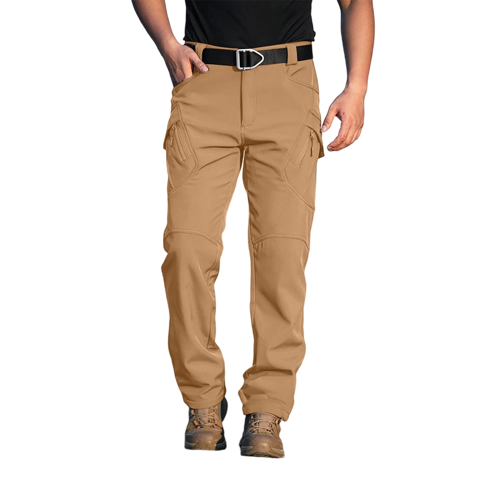 WTOBBY Men's Thermal Waterproof Ripstop Cargo Pants with Multi-Pockets ...
