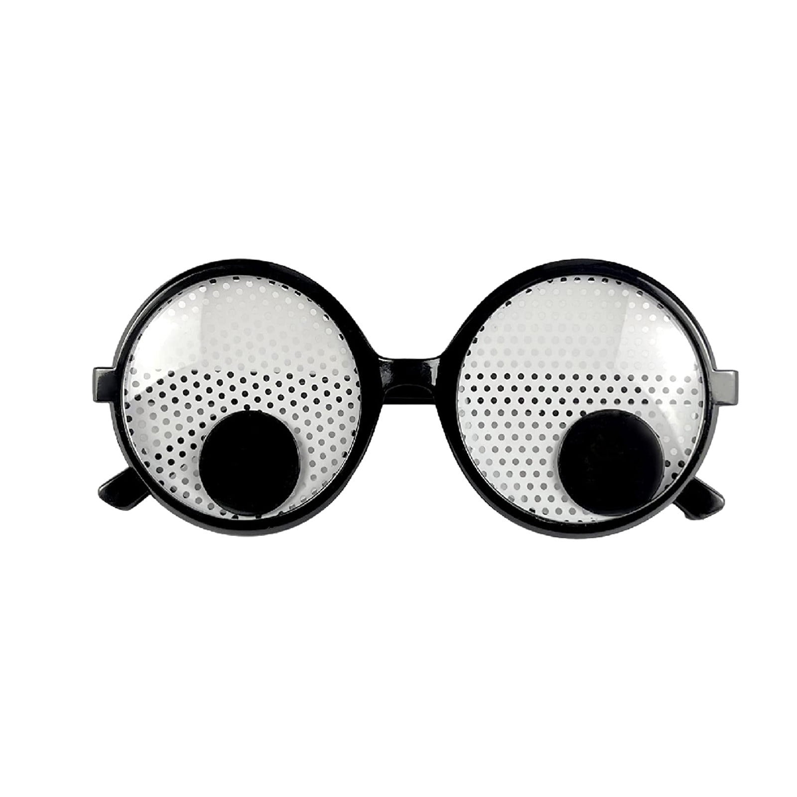 WTOBBY Rotatable Eyeball Party Glasses, Novelty Round Frame Funny ...