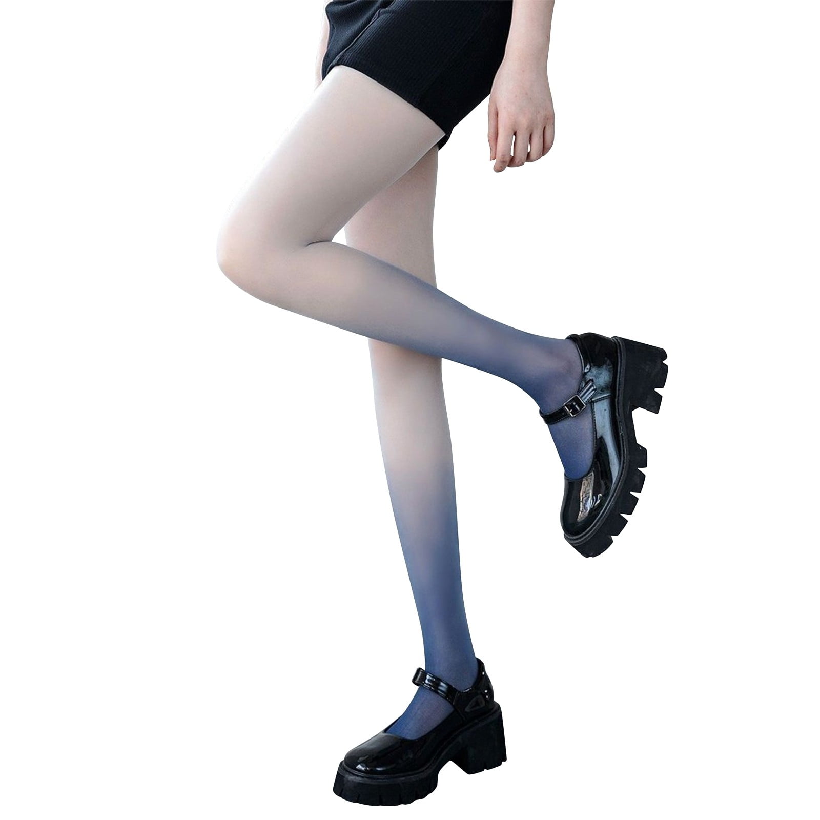 WTOBBY Sheer Gradient Pantyhose with Reinforced Toe Construction, 50D ...