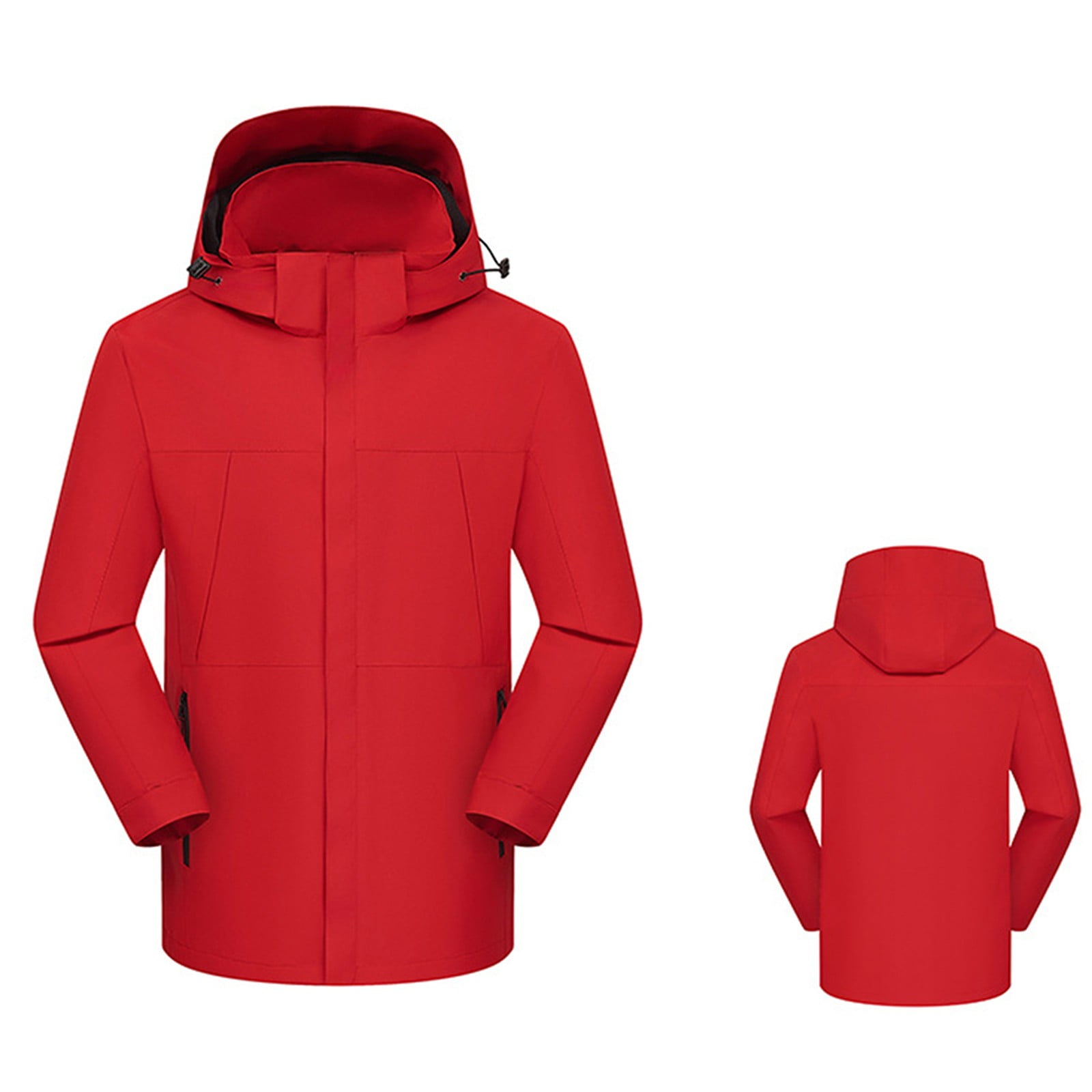 WTOBBY Women's Fashion Color Blocked Long Sleeved Hooded Waterproof ...