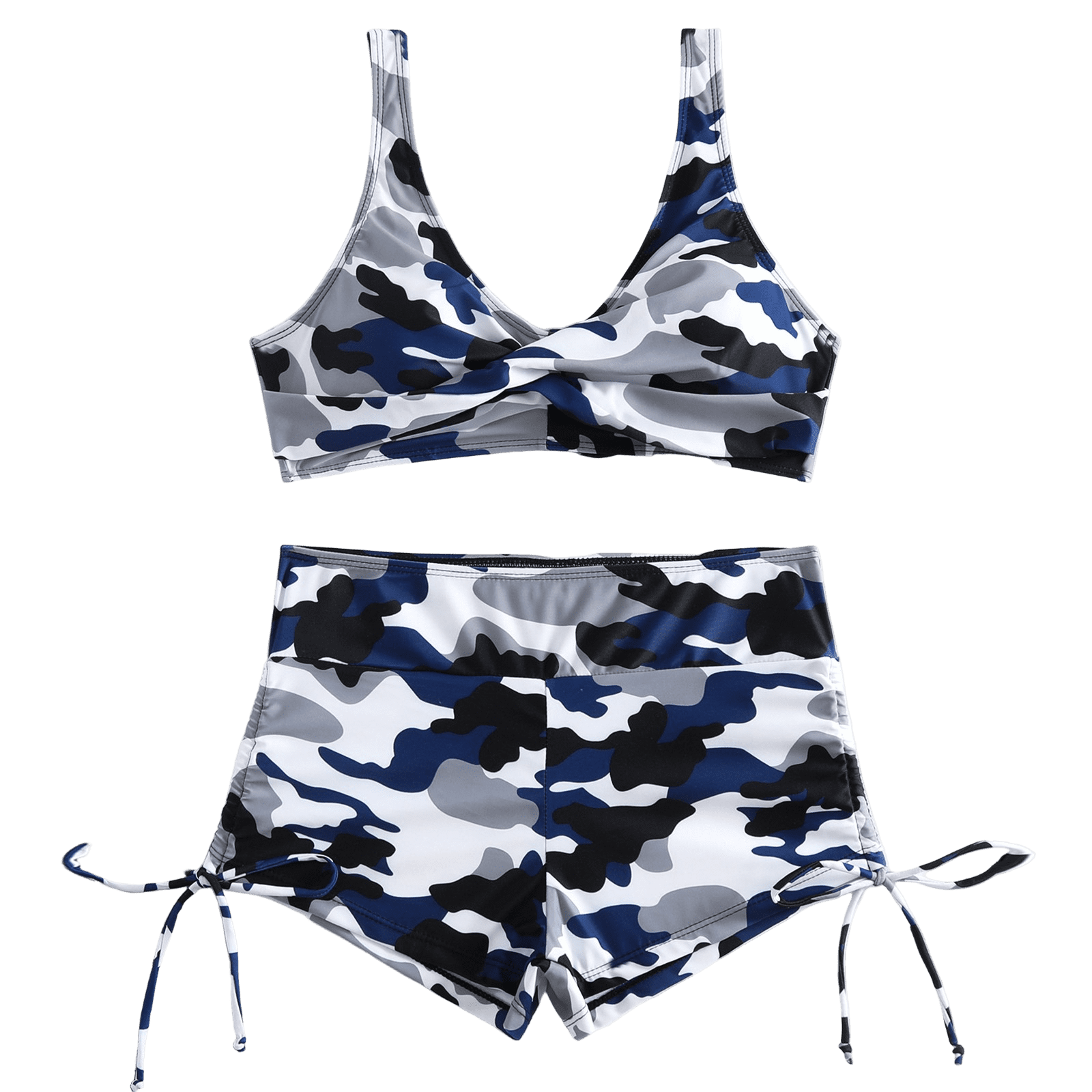 WTOBBY Women's Floral Printed Bikini Set Two-Piece High Waisted ...