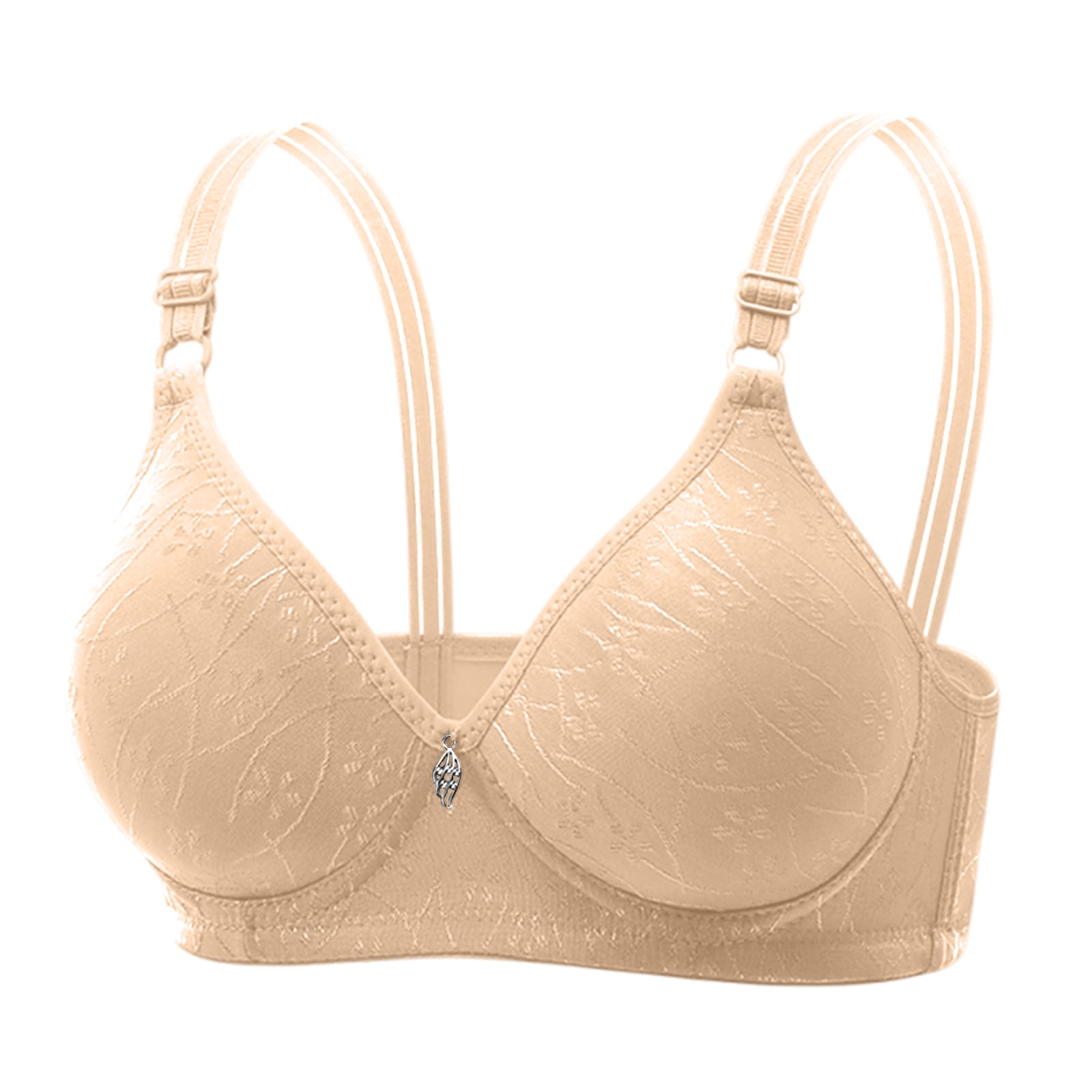 WTOBBY Women's Plus Size Traditional Thin Cup Bra with Basic Design ...