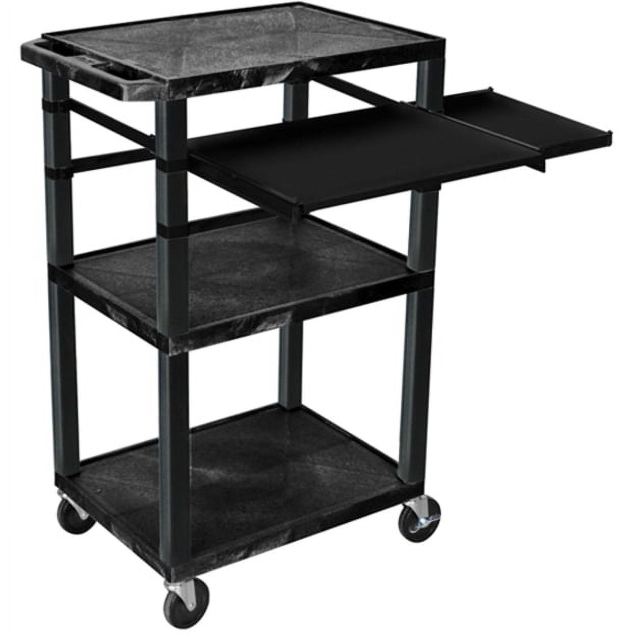 WTPSLP42E-B - Front and Side Pullout Shelf Carts Black Legs - Walmart.com
