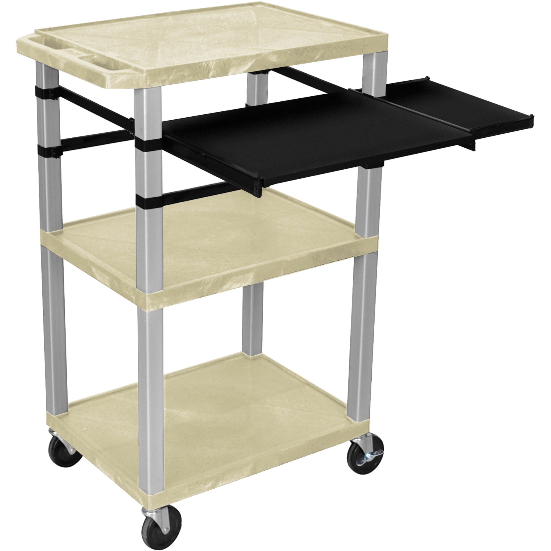 WTPSLP42E-N - Front and Side Pullout Shelf Carts Nickel Legs - Walmart.com