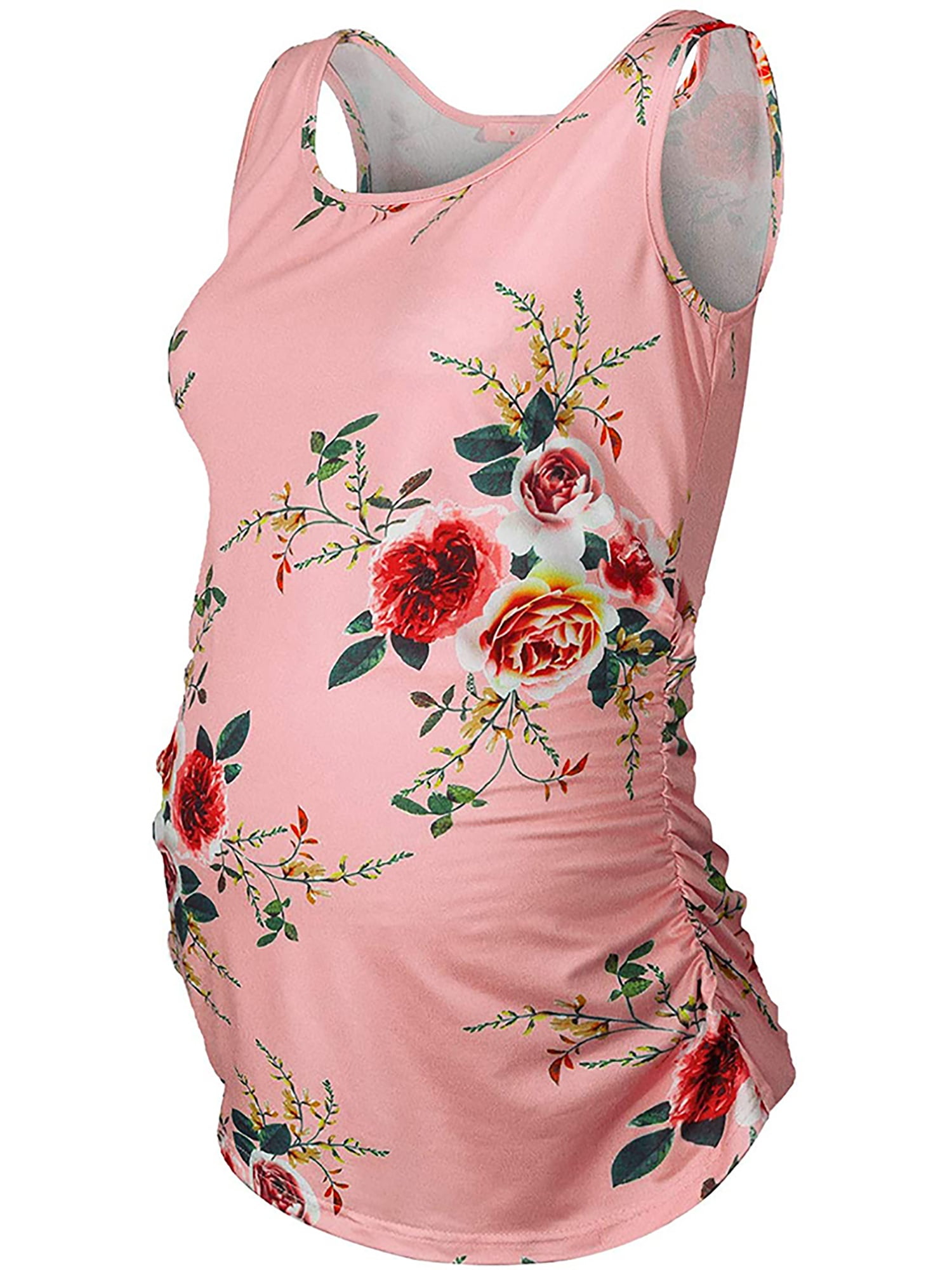 WTPretty Womens Maternity Tank Tops Summer Pregnancy Floral Print ...