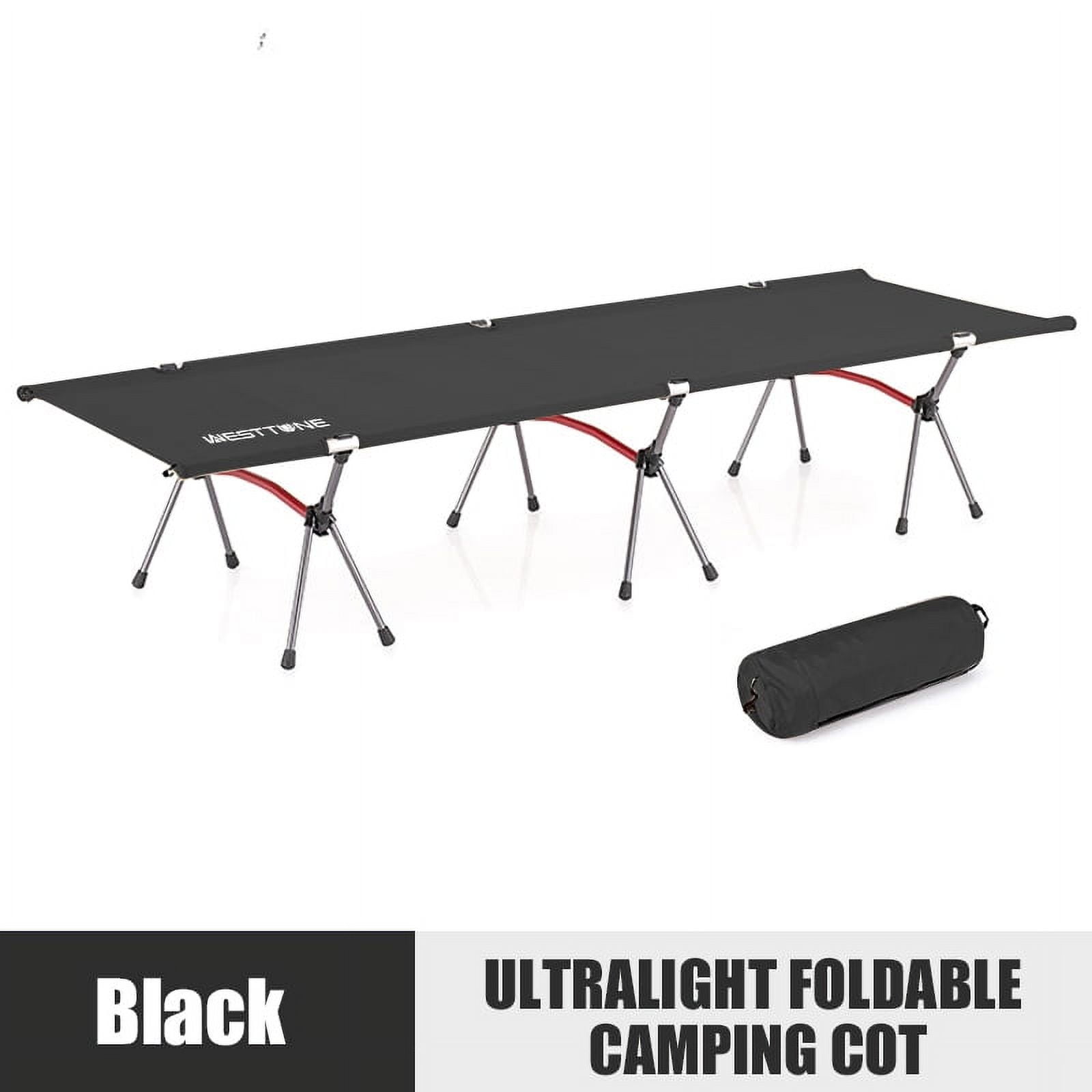 WTVIDAS Tall Folding Camping Cot, Height Adjustable Ultralight ...
