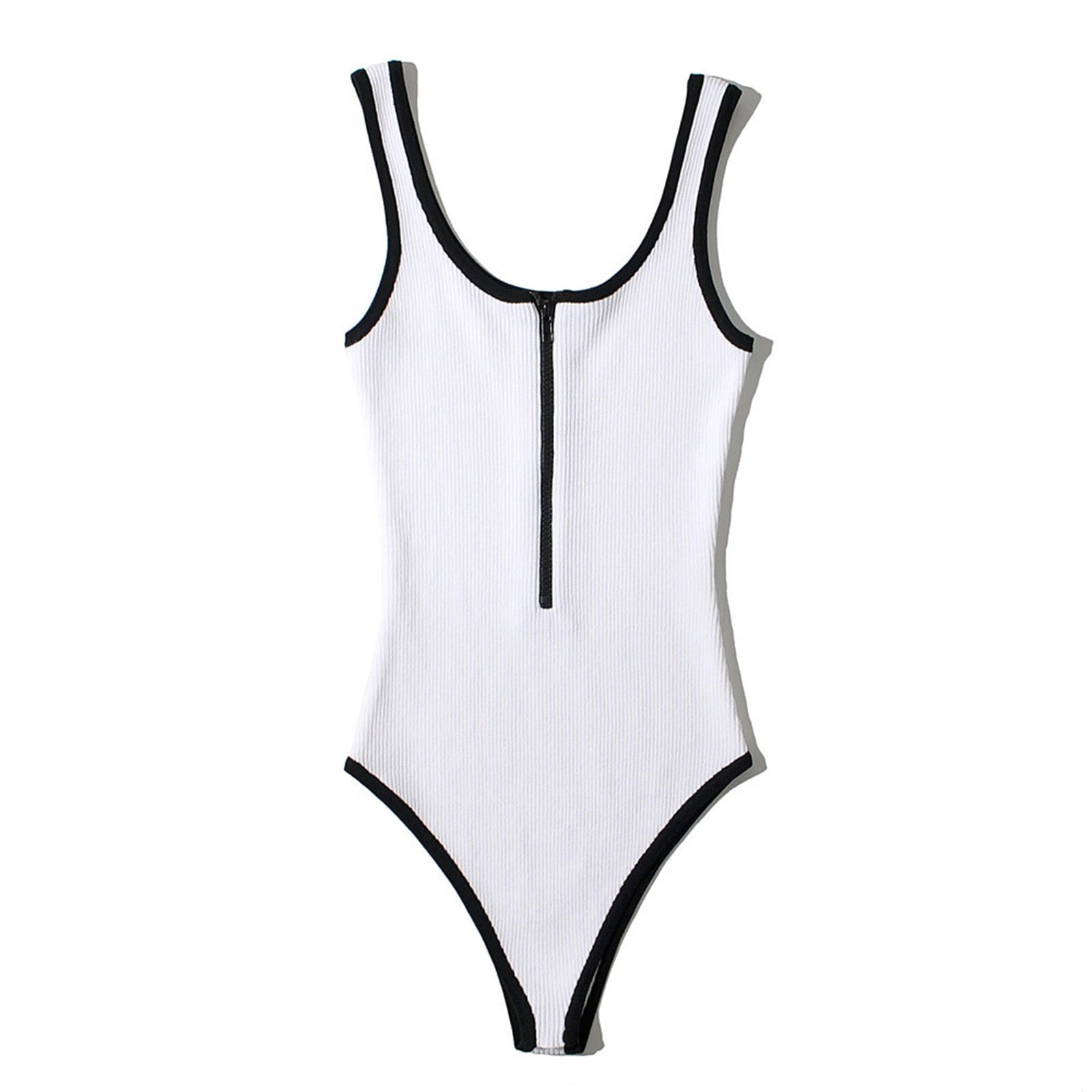 WTXUE Bathing Suit for Curvy Women Swimsuit Zipper Front Bathing Suits ...