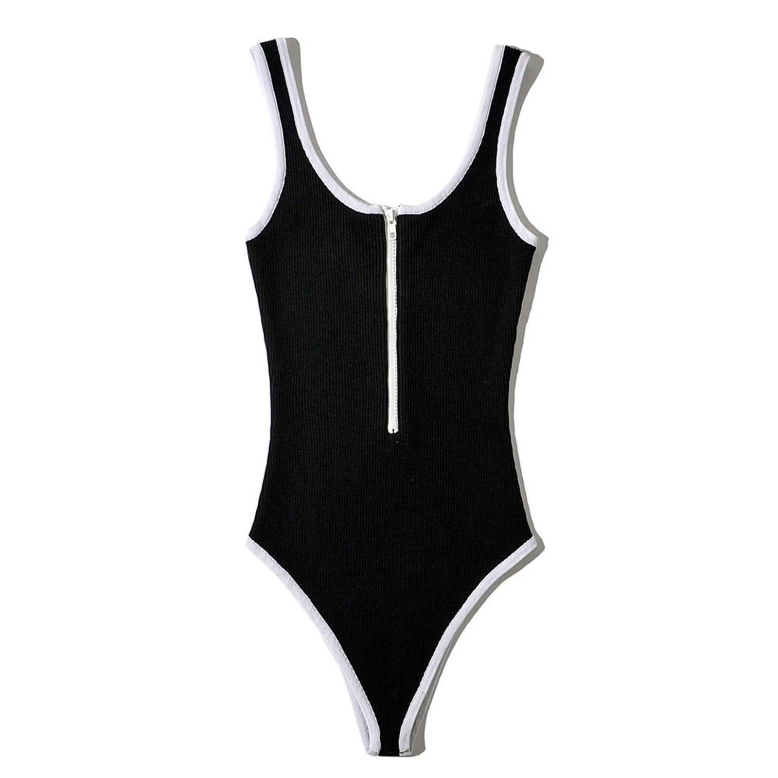 WTXUE Bathing Suit For Curvy Women Swimsuit Zipper Front Bathing Suits ...