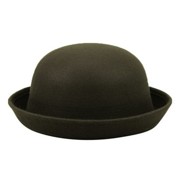 Elegant Adults Solid Hat Roll Up Brim Panama Bowler Hat Bucket Hat Mens ...