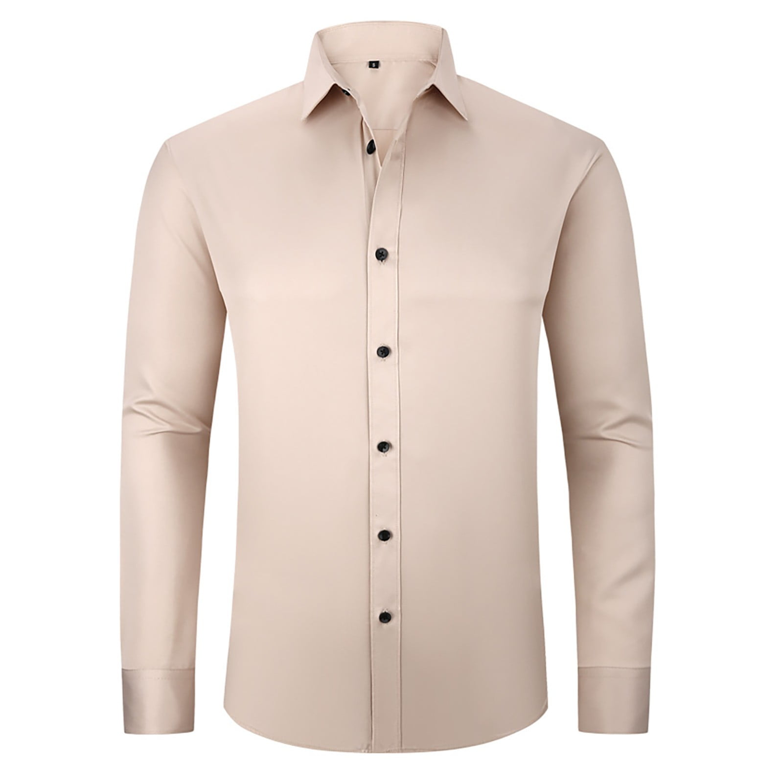 WTXUE Button-Up Shirts Long Sleeve, Notch Neck Shirts for Men Non ...