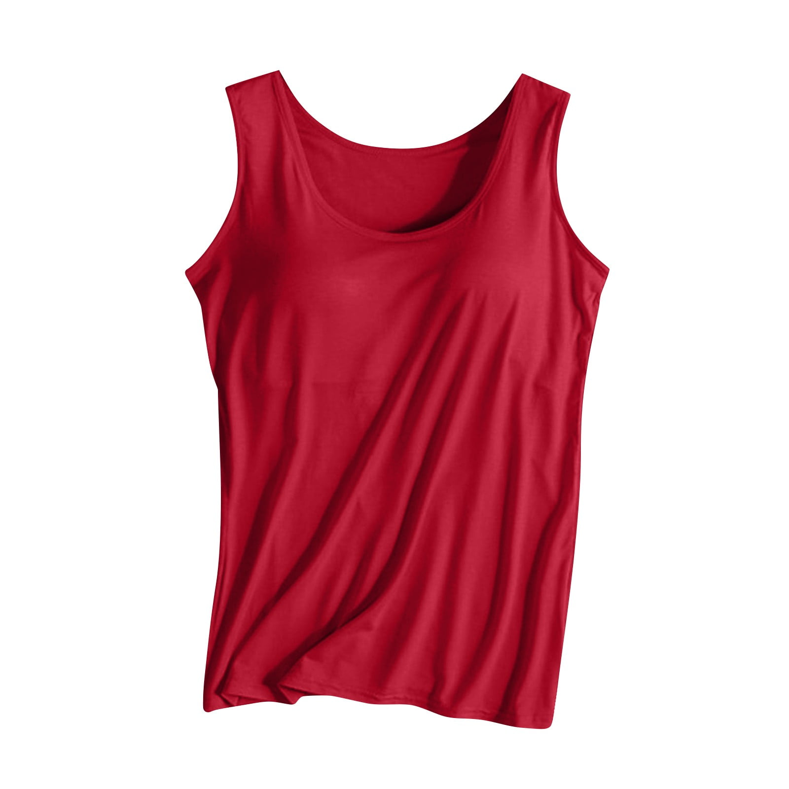 WTXUE Camisole Tops Wide Strap Tank Tops Sports Bras for Women Padded ...