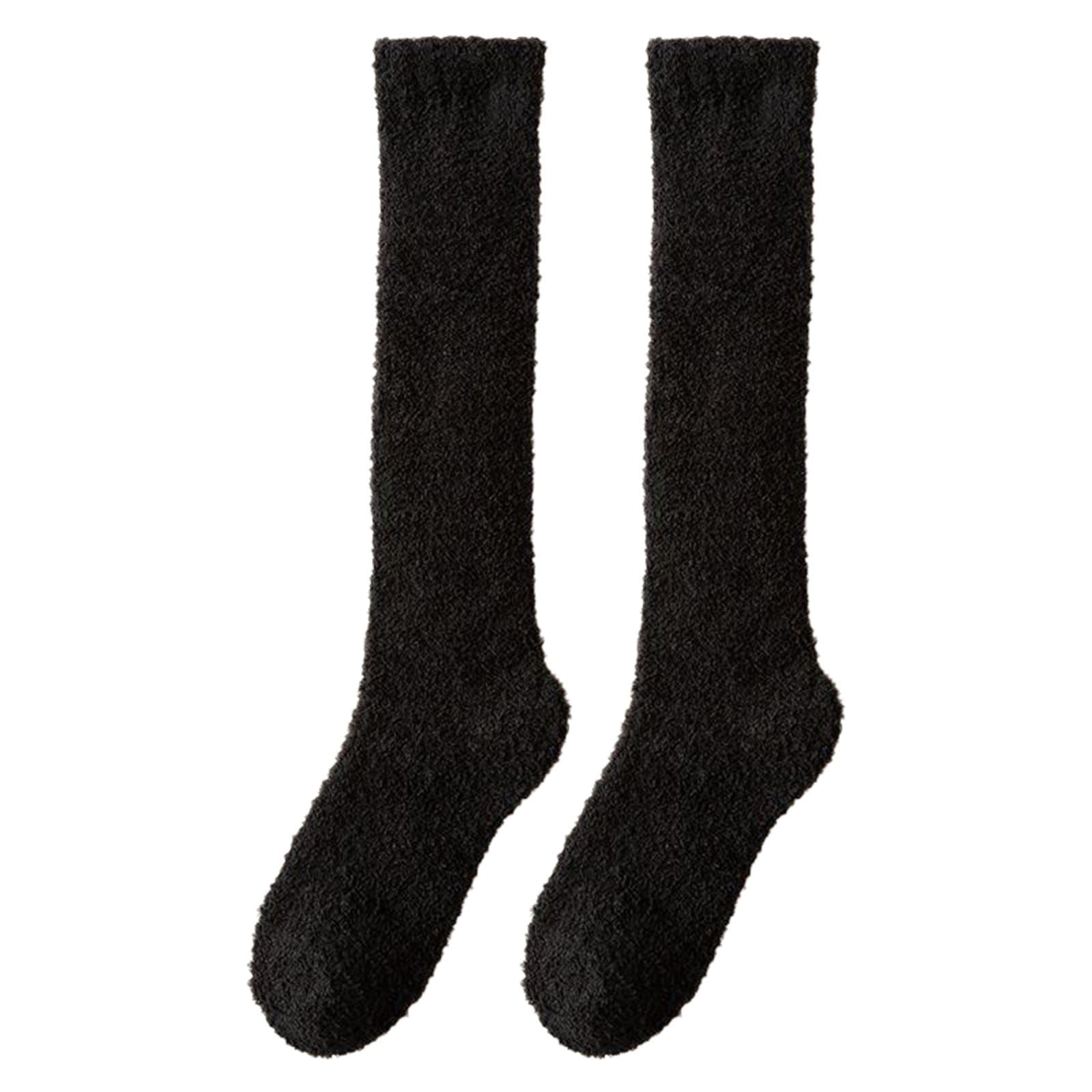 WTXUE Knee-High Stockings, Warm Socks Women Fluffy Winter Socks Warm ...