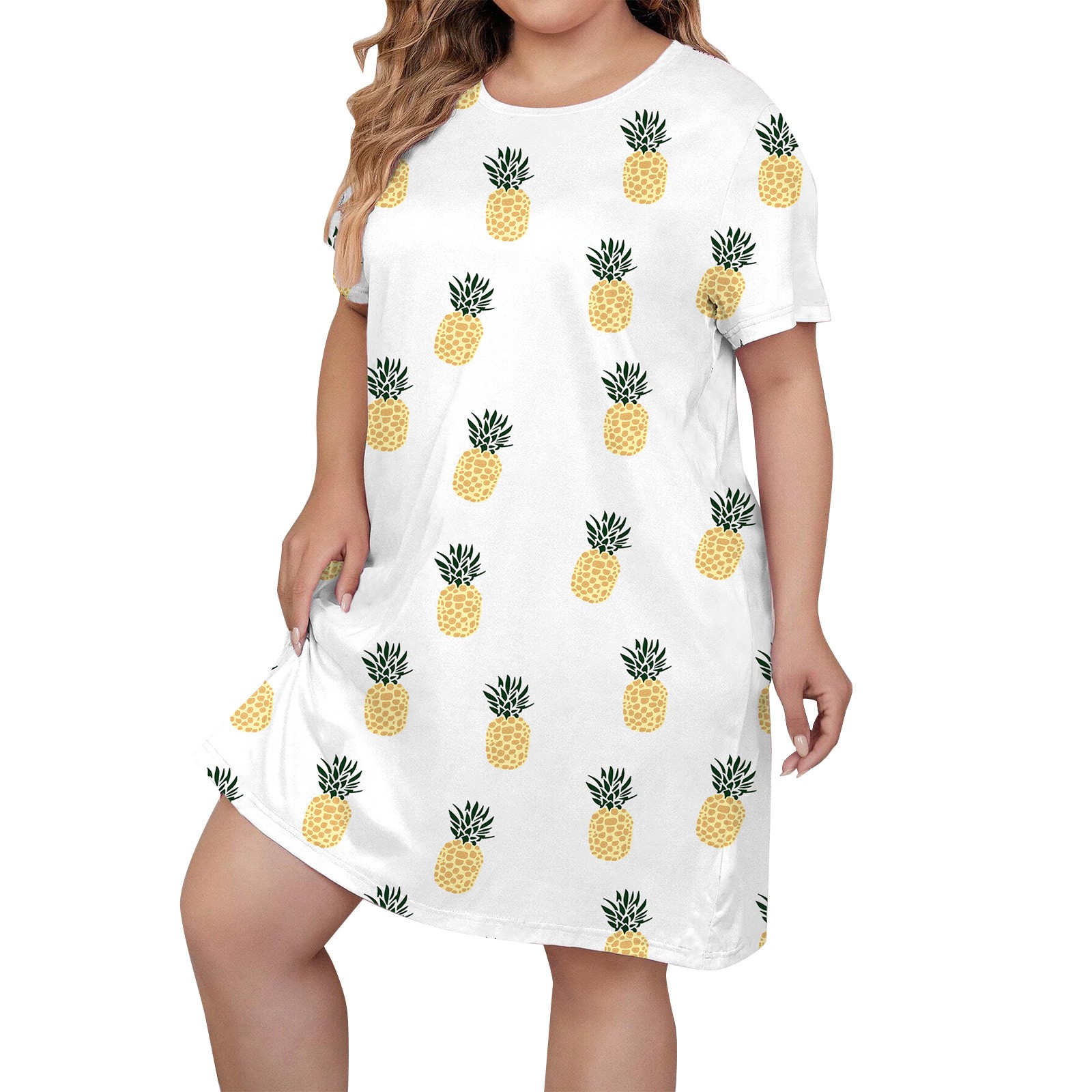 WTXUE Oversized Sleepwear Casual Pajamas Women's Plus Size Sleepshirts ...