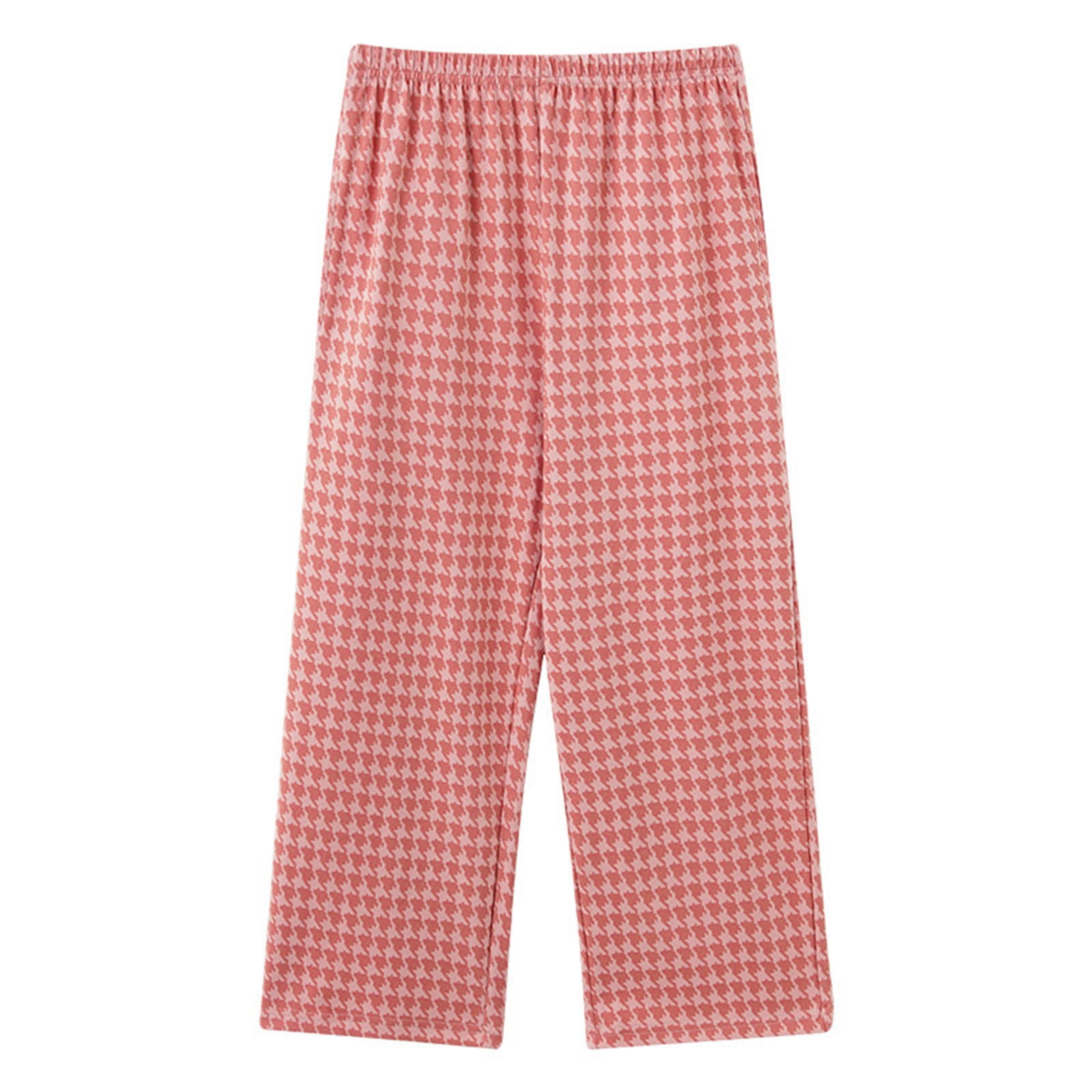 Wtxue Pajama Pants Slacks Womens Cropped Pants Summer Casual And Simple Can Be Worn Loose