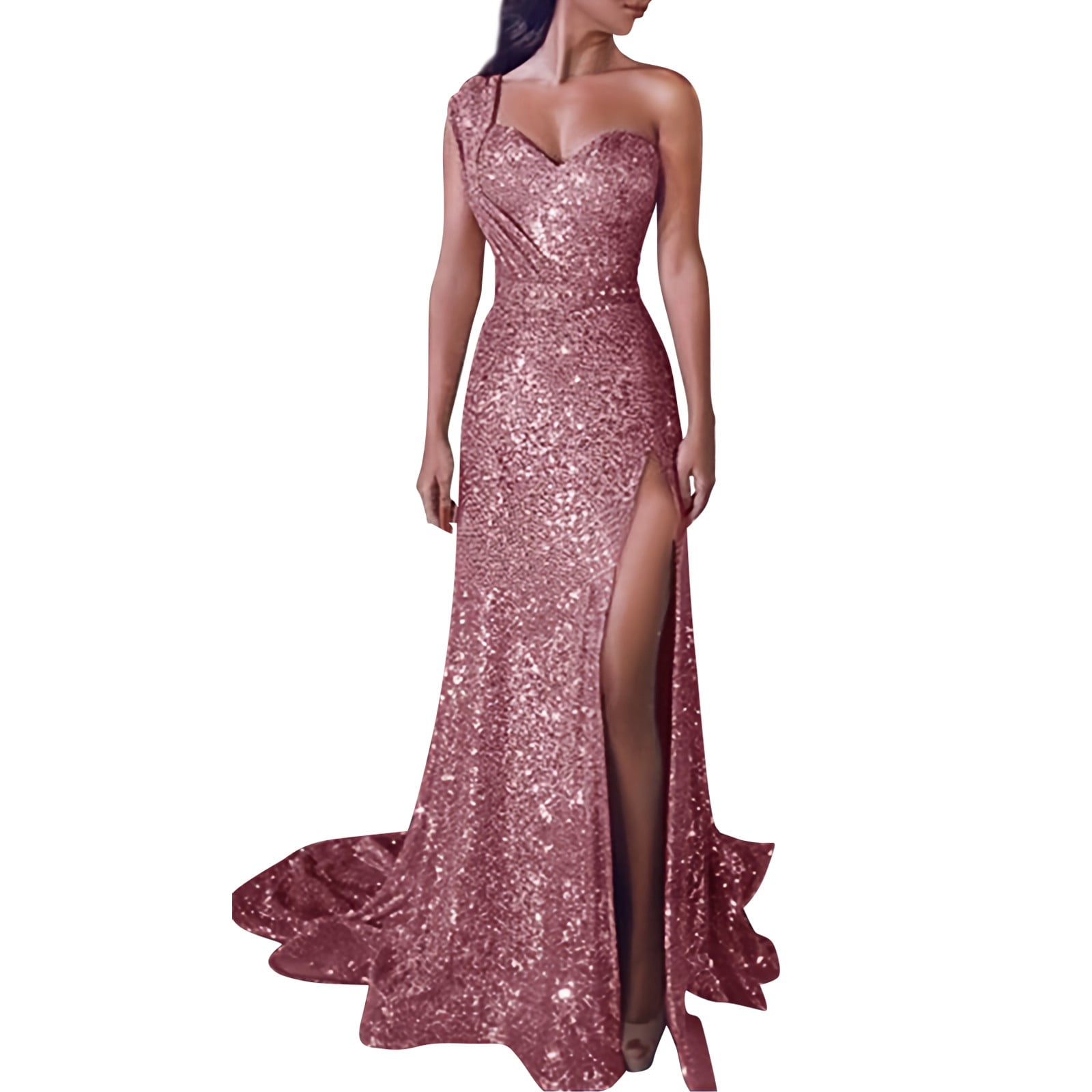 WTXUE Sundresses for Women, Women Sequin Prom Party Gown Gold Evening ...