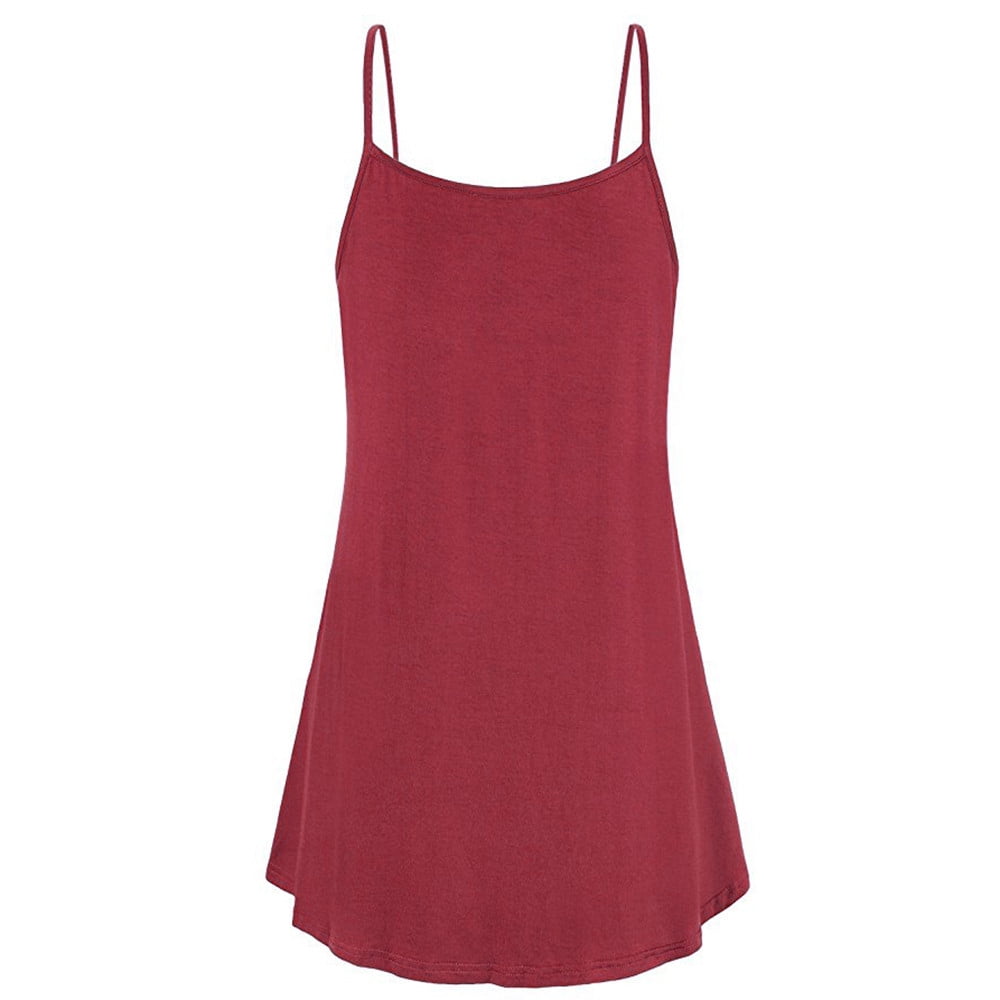WTXUE Tank Tops Sleeveless, Scoop Neck Women Summer Loose Button V Neck ...
