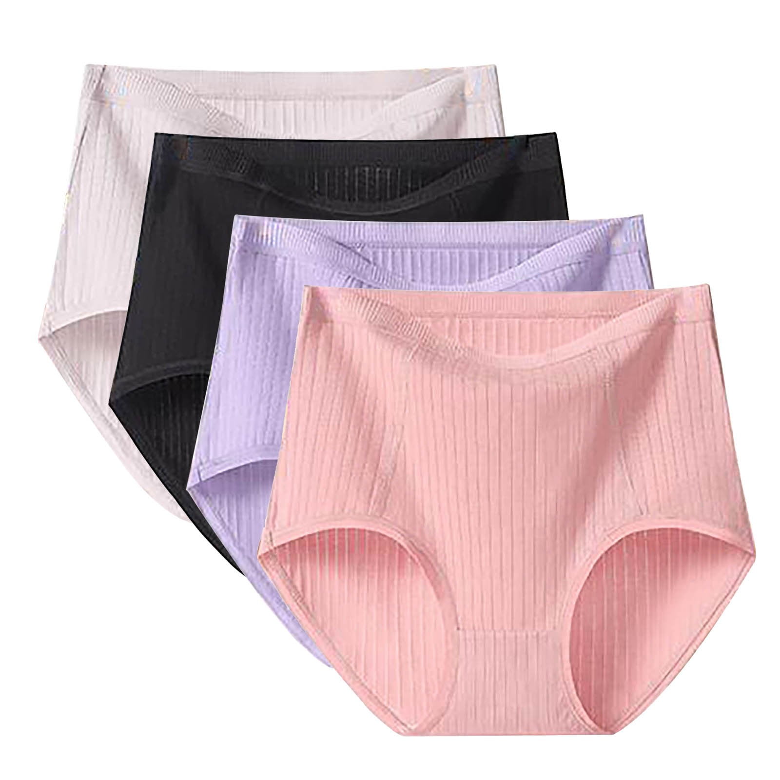 WTXUE Underwear Women Pack, 4PC Women's Plus Size Briefs XL 6XL High ...