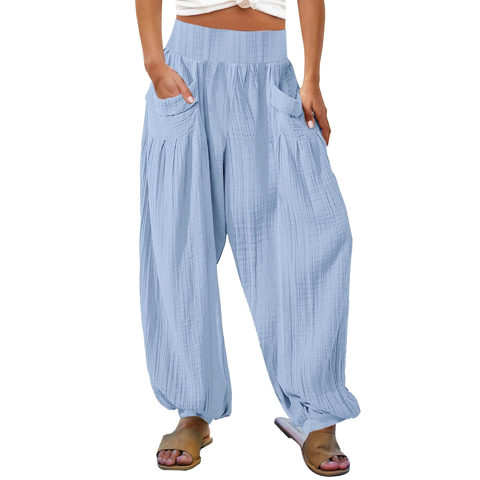 WTXUE Wide Leg Sweatpants, Wide Leg Pants Womens High Waist Casual ...
