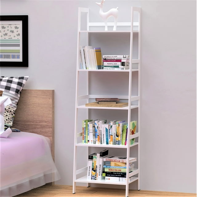 WTZ 5-Tier Bookshelf, Versatile Ladder Bookcase for Living Room ...