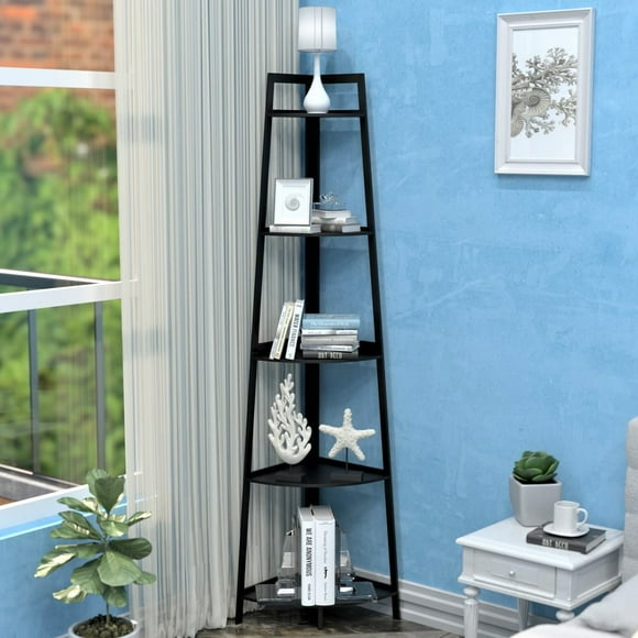 Black Corner Shelves