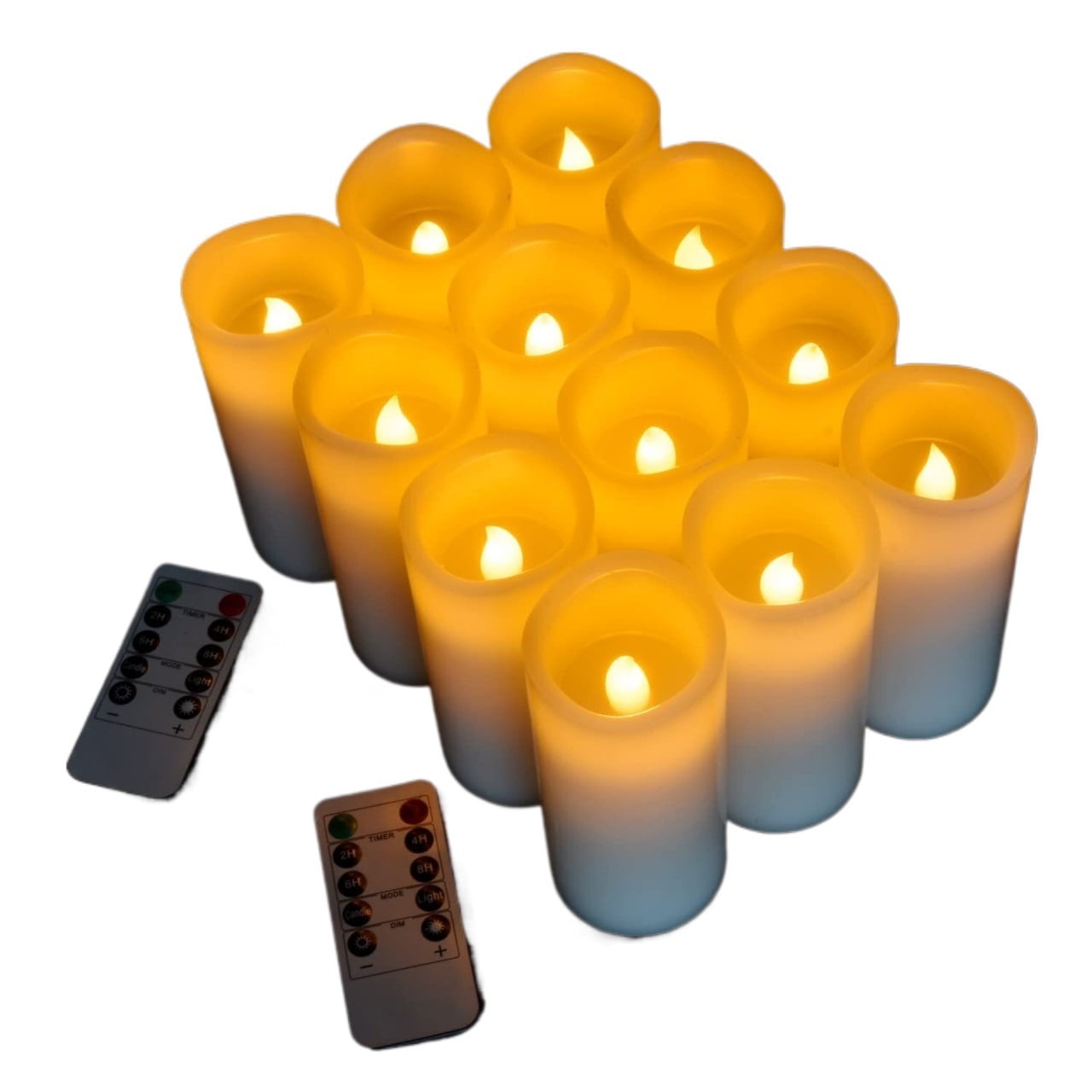 WTef Flameless Candles Battery Operated Candles Real Wax Pillar LED ...