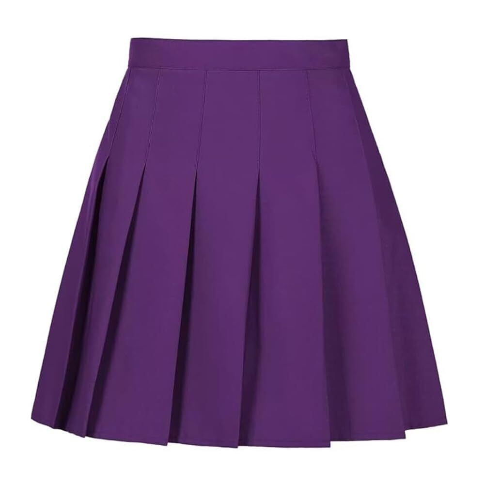 WTef Pleated Skirts School Kids Casual Mini Flare A Line Green Plaid ...