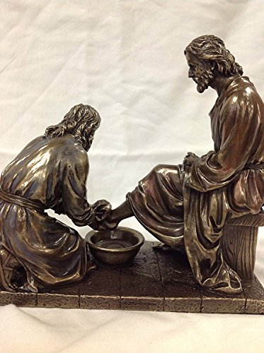 WU Unicorn Studios Jesus Washing His Disciple's Feet Statue Sculpture ...