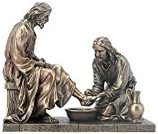 WU Unicorn Studios Jesus Washing His Disciple's Feet Statue Sculpture ...