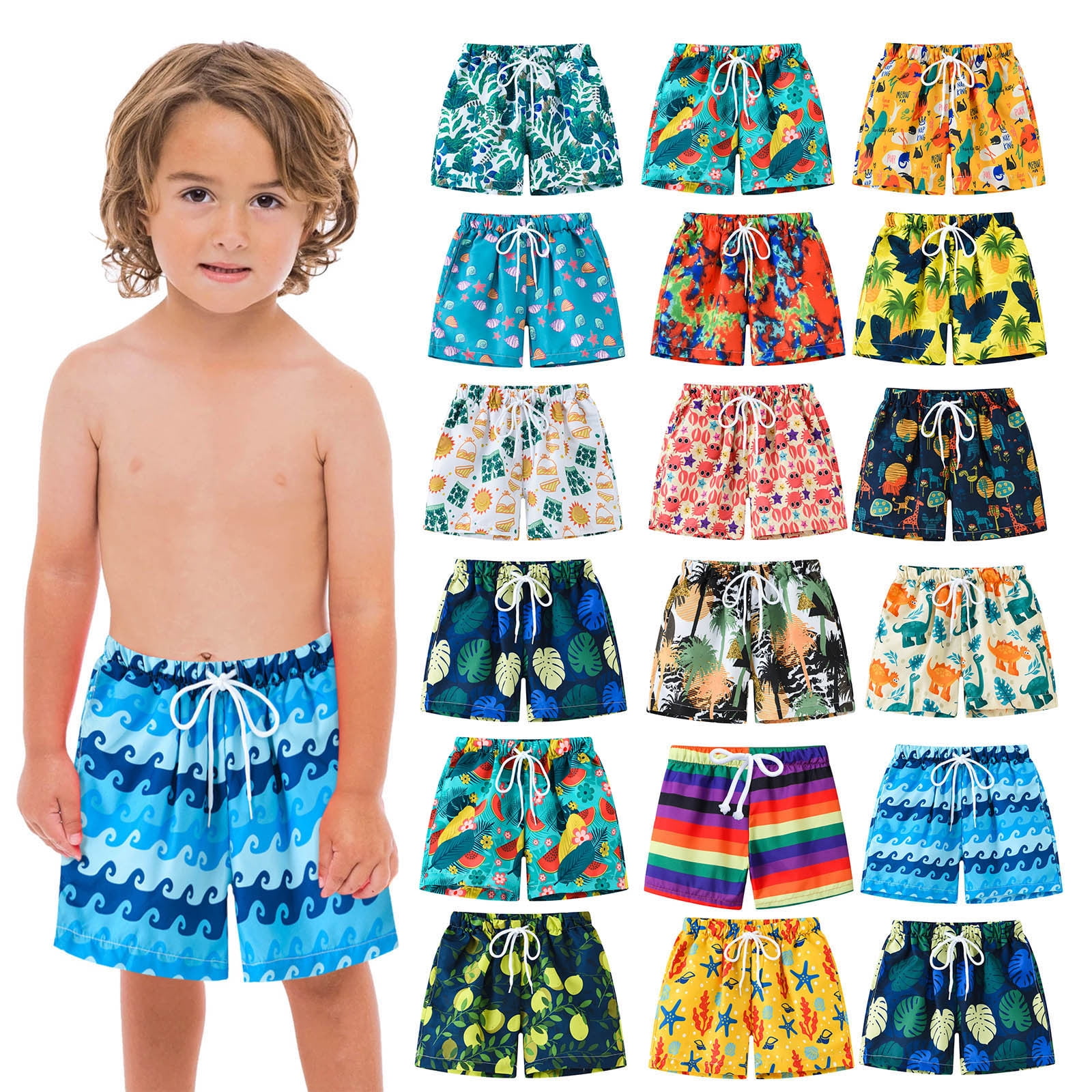WUANDIXFA Boys Swim Trunks Swim Trunks Boys Toddler Bathing Suits for ...