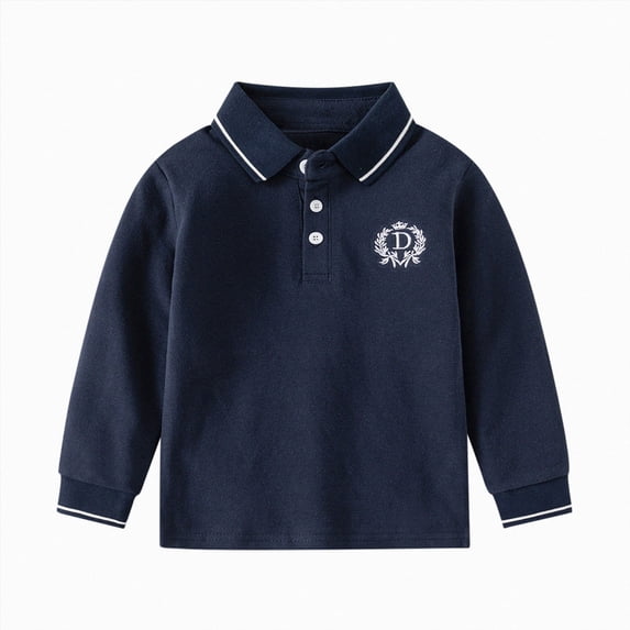 WUANDIXFA Button Up Shirt Boys Toddler Kids Collared Long Sleeve Cotton ...