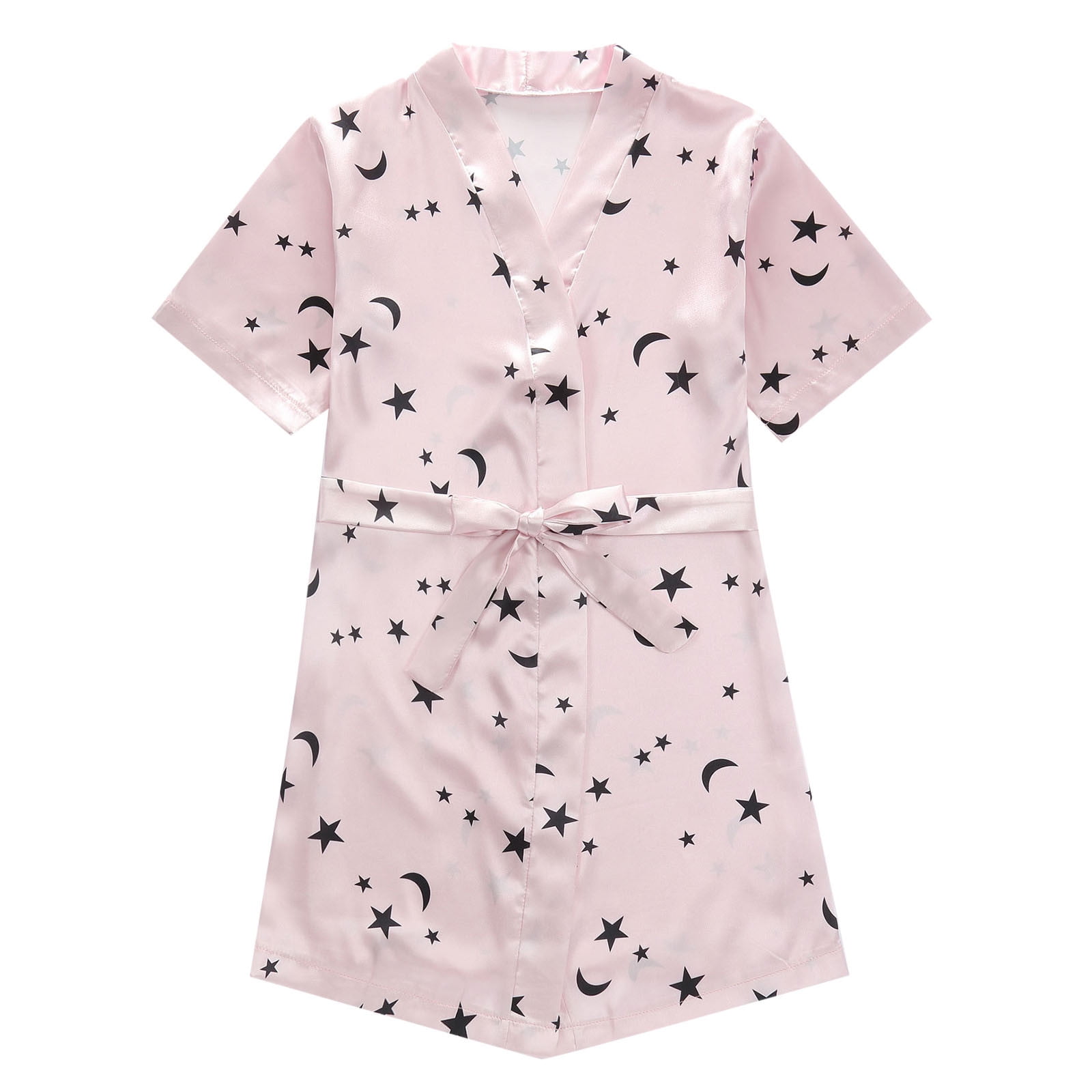 WUANDIXFA Kids Satin Robes for Girls Spa Birthday Party Flower Girl's ...