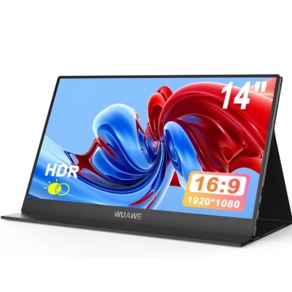 WUAWE 14 inch Small Portable Monitor for Laptop, 1080P USB HDMI Travel ...