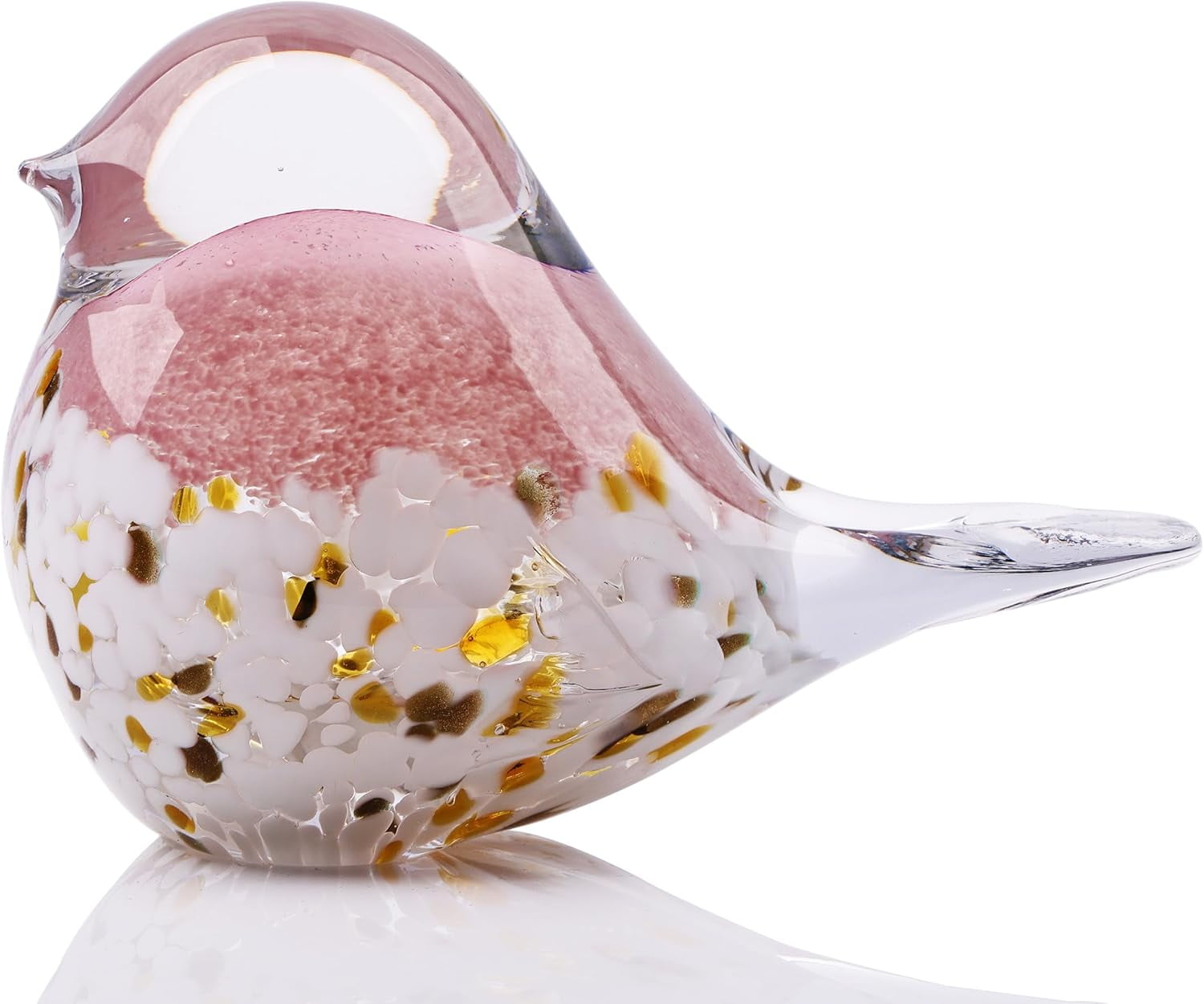 Hand Blown Glass Bird Statue Collectible Animal Art Paperweight, Living ...