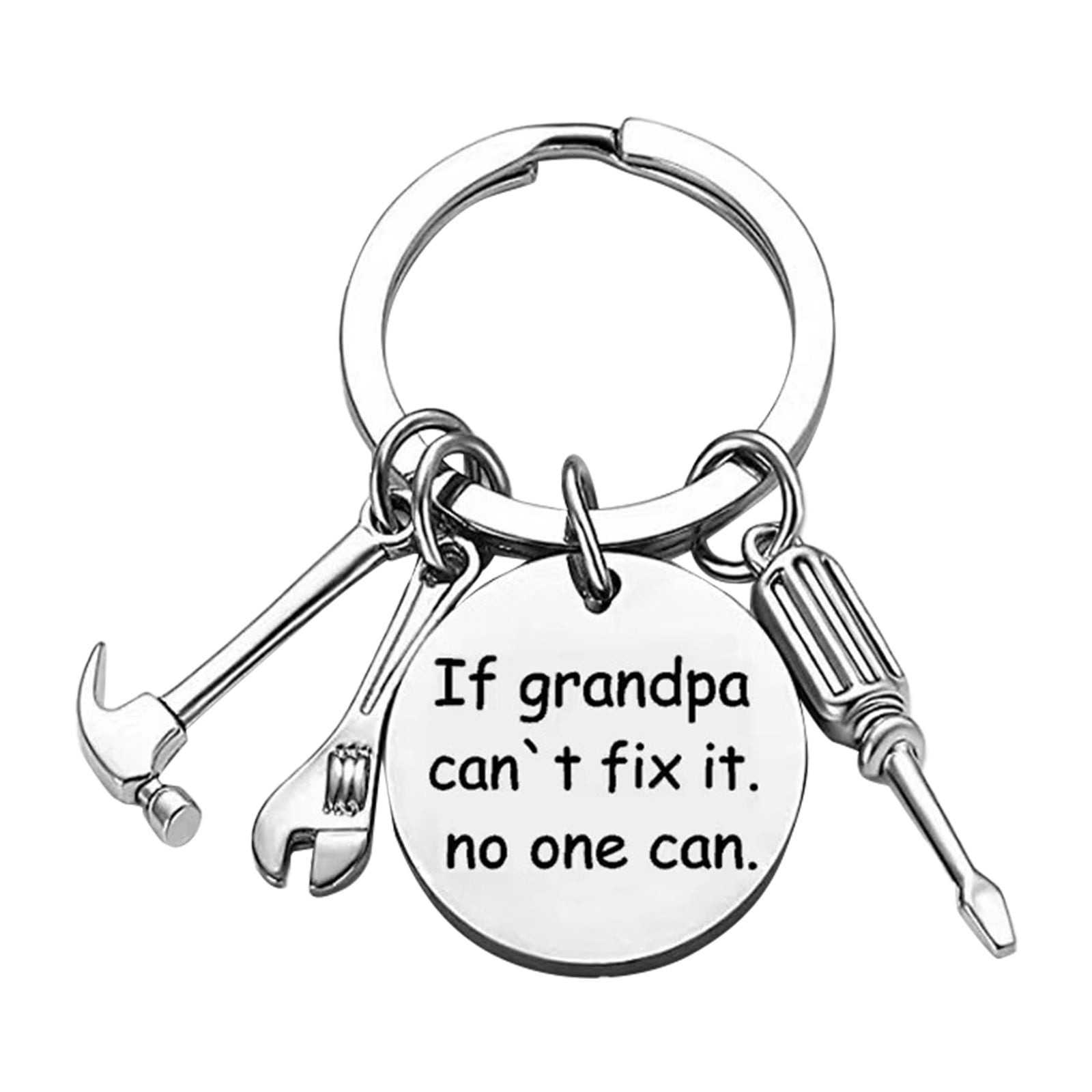 WUDATI Keychain Carving "If Grandpa Can't Fix It No One Can." Keychains ...