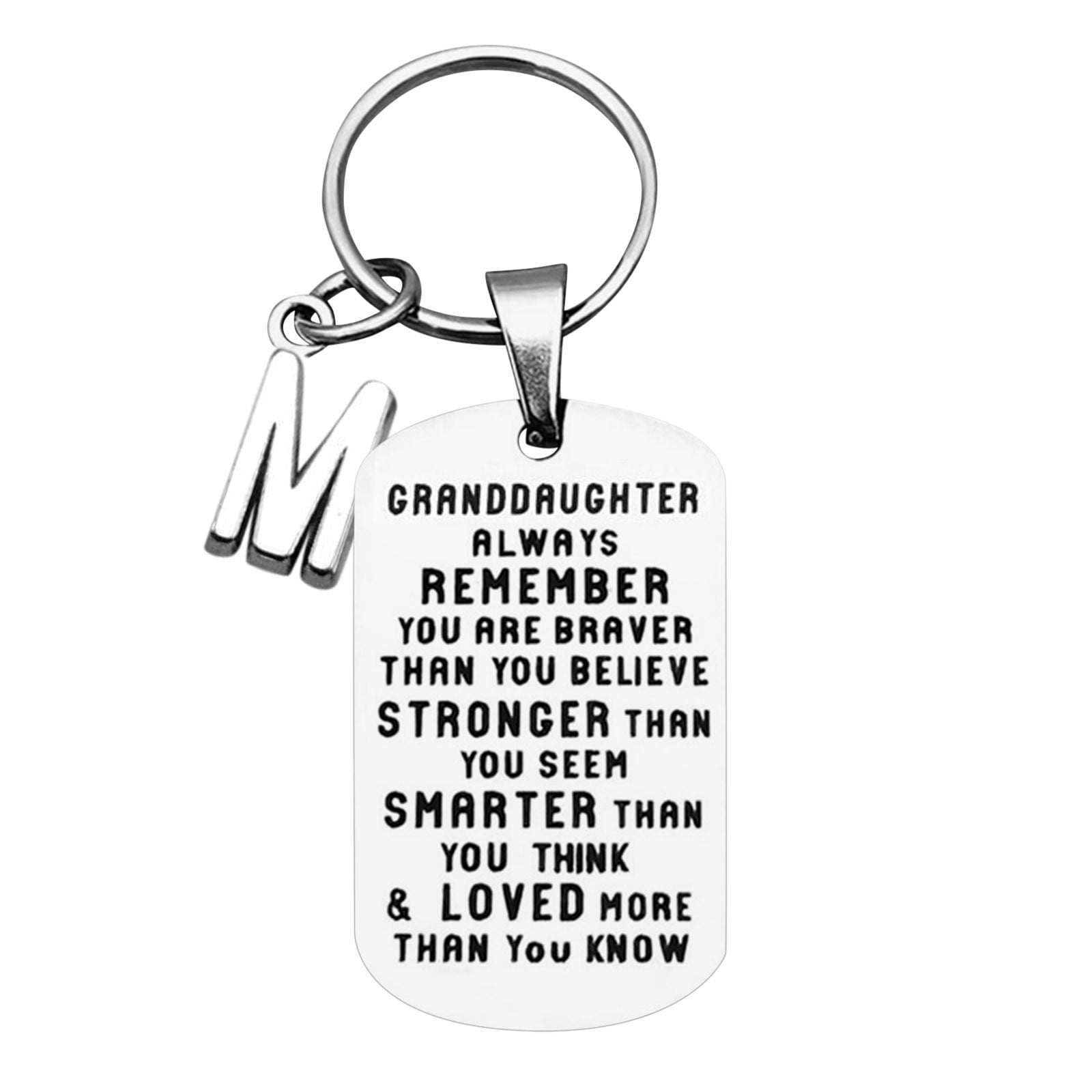 WUDATI to My Granddaughter Keychain Carving Never Forget I Love You ...