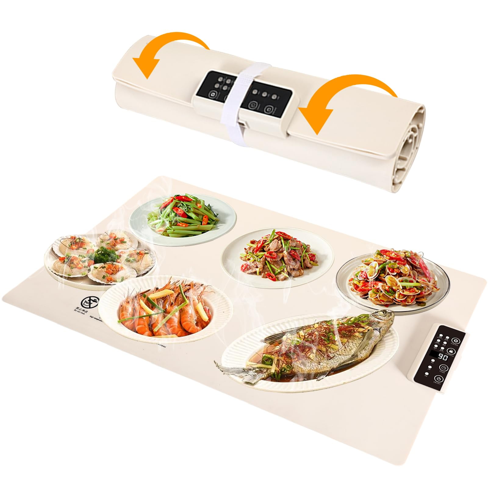 WUEURU Electric Warming Tray, Portable Electric Food Warming with ...