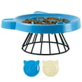 WUHOSTAM Raised Ceramic Slow MSF2 Feeder Cat Bowl with 9 Inch Fun Slow ...